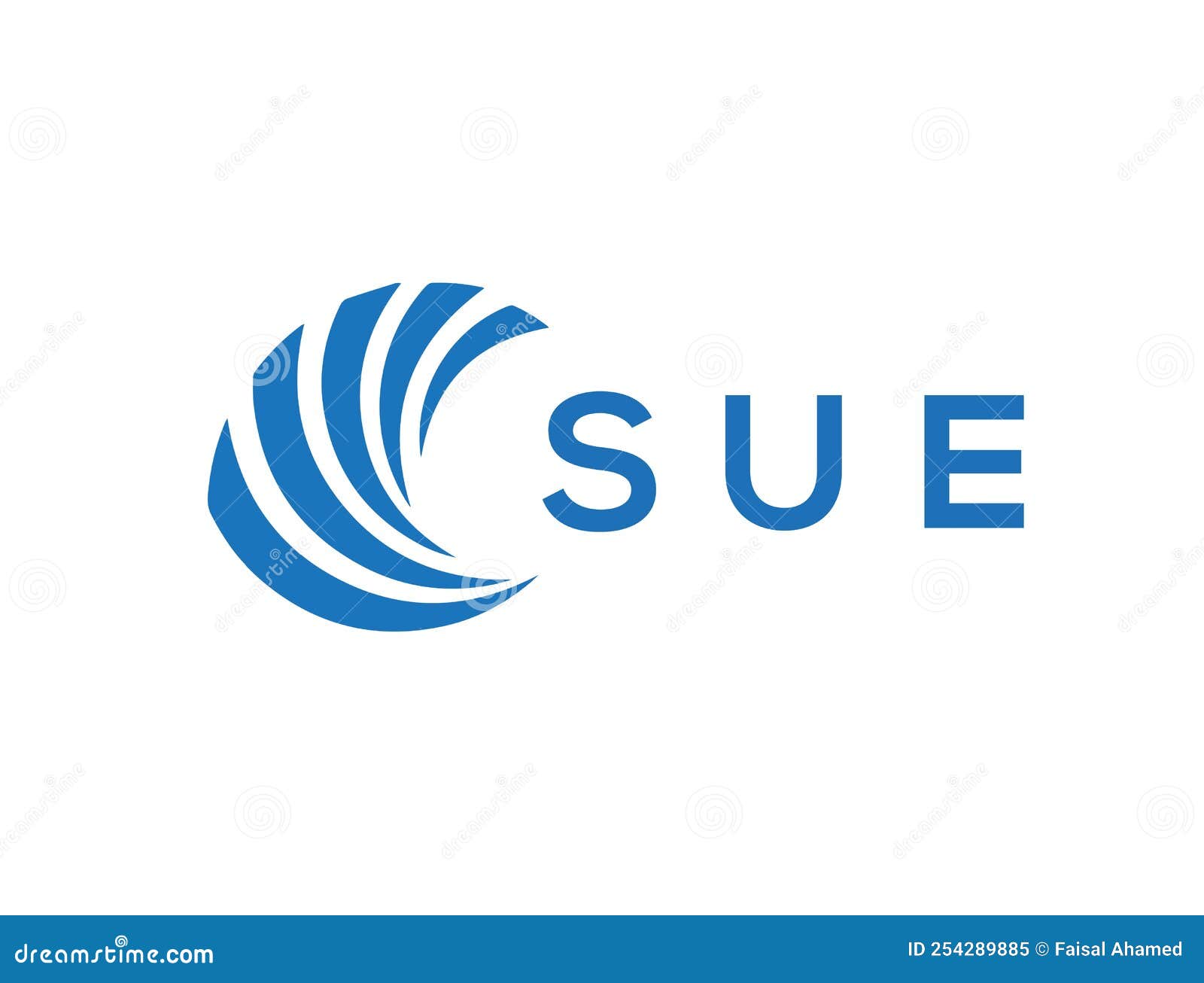 SUE Letter Logo Design on White Background. SUE Creative Circle Letter ...