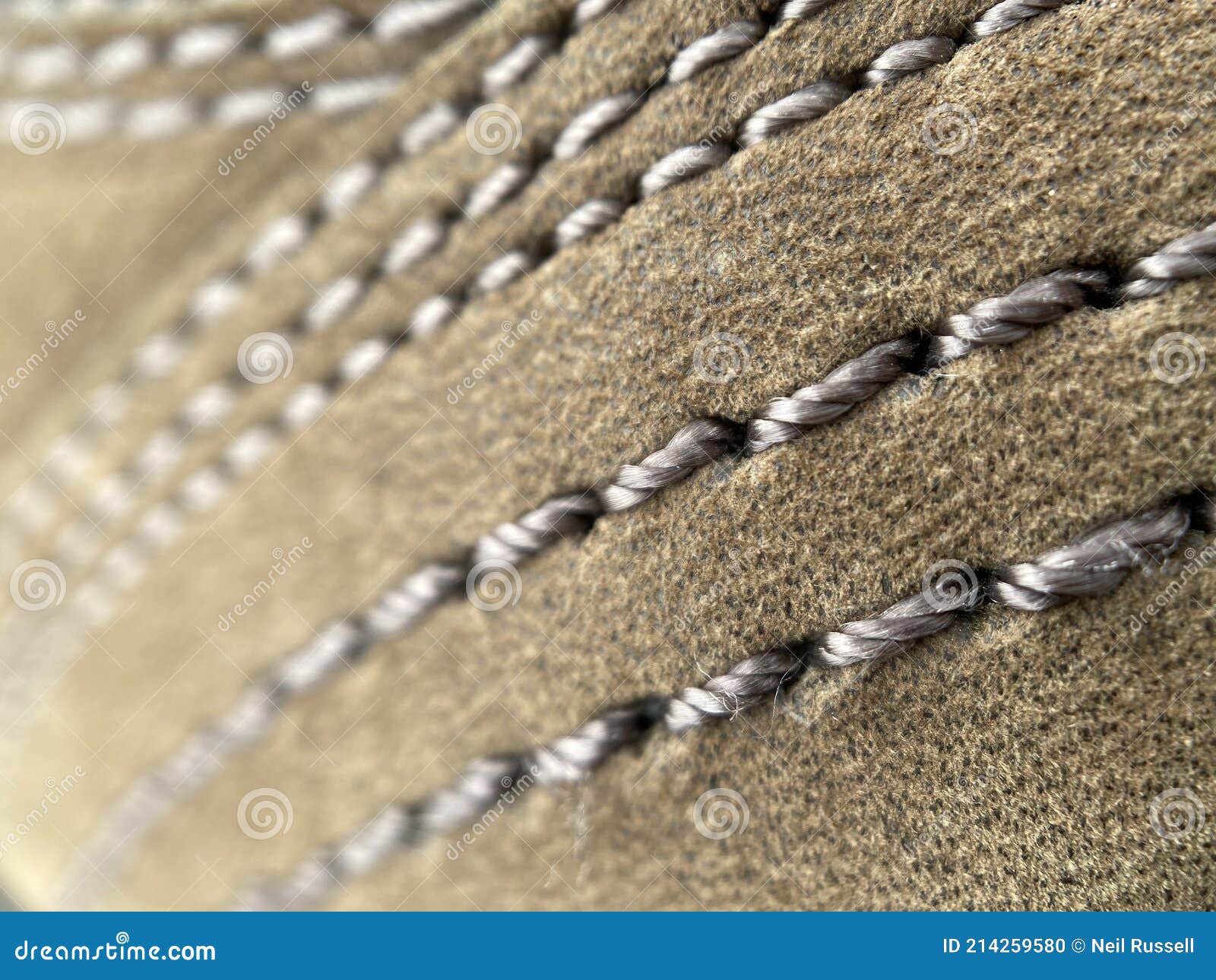 Suede Leather Stitching stock photo. Image of lines - 214259580