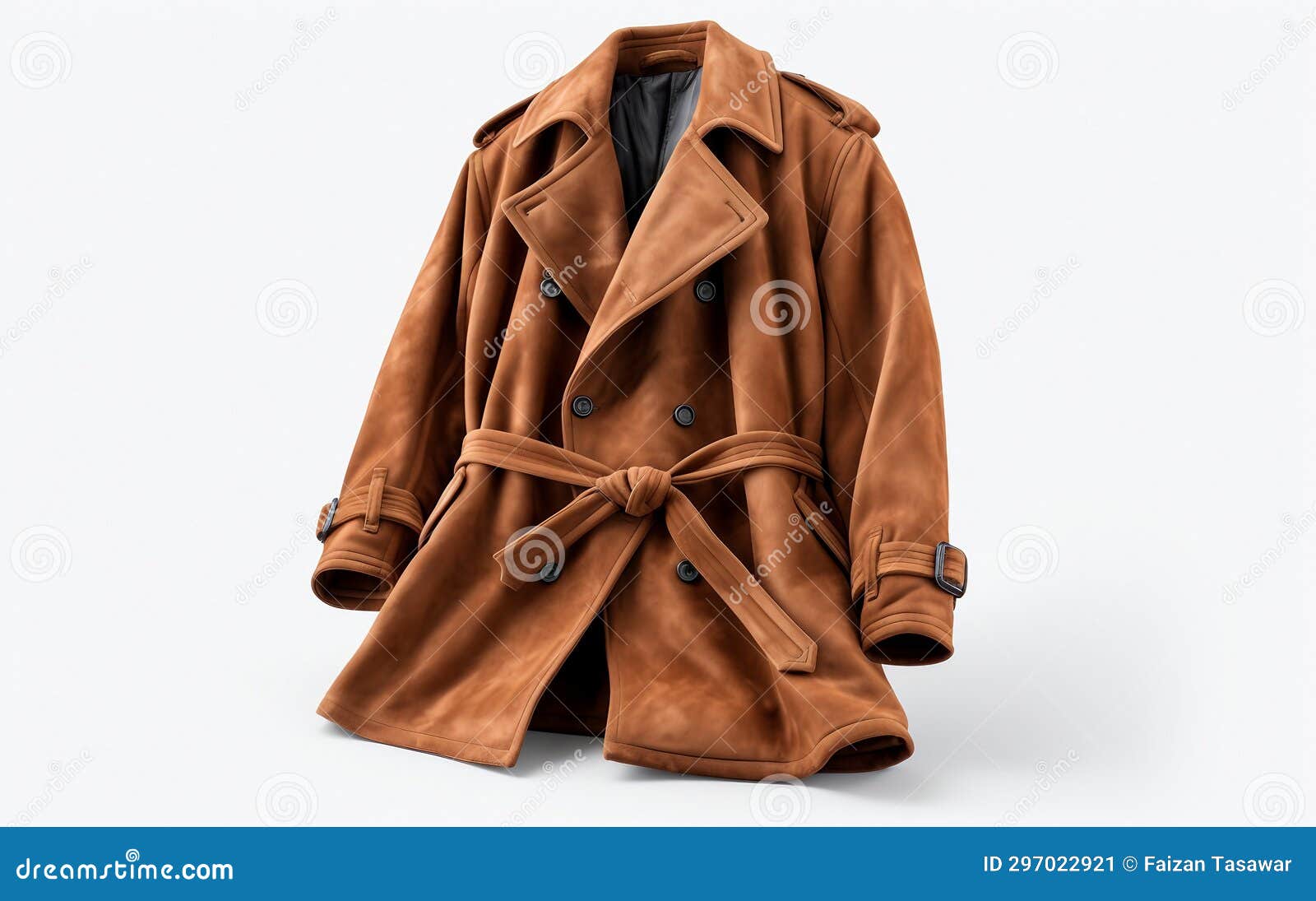 Suede Overcoat On Transparent Background -Generative Ai Royalty-Free ...