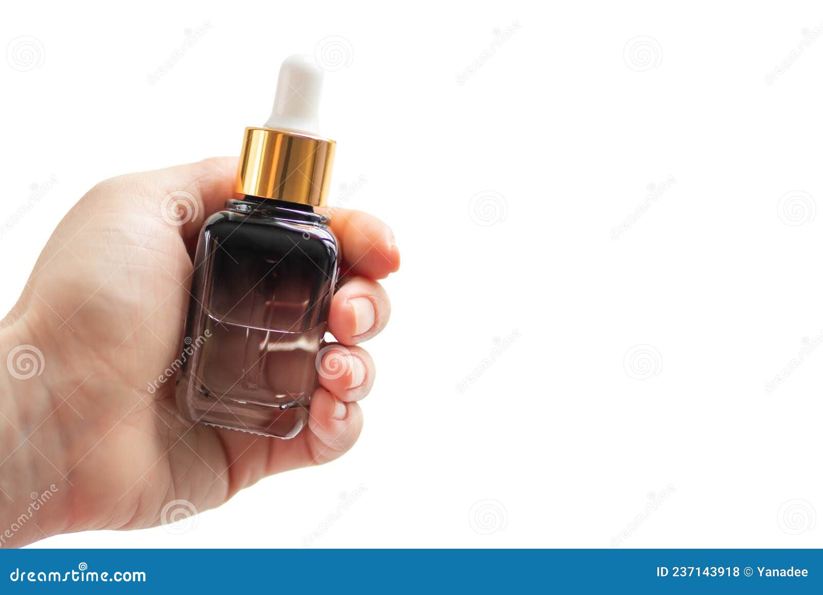 Suero En Mano Aislado En Fondo Blanco Foto de archivo - Imagen de ...