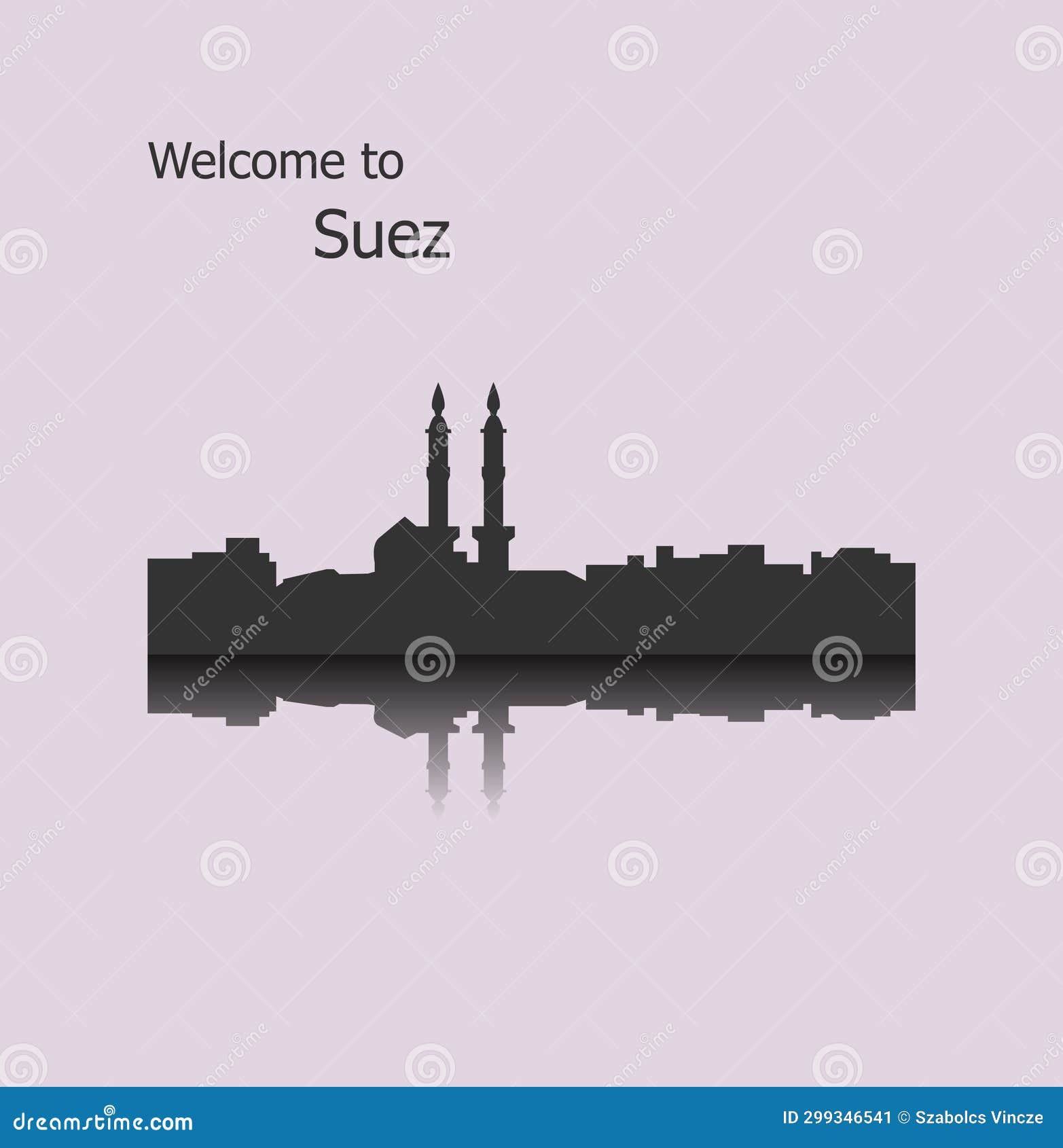 Suez egypt city silhouette ilustración del vector. Ilustración de ...
