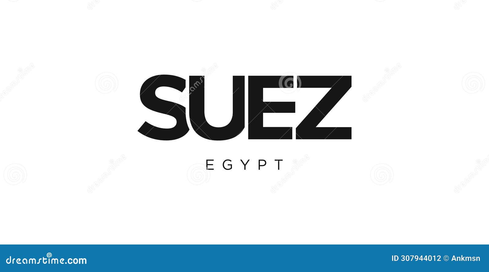 Suez in the Egypt Emblem. the Design Features a Geometric Style, Vector ...