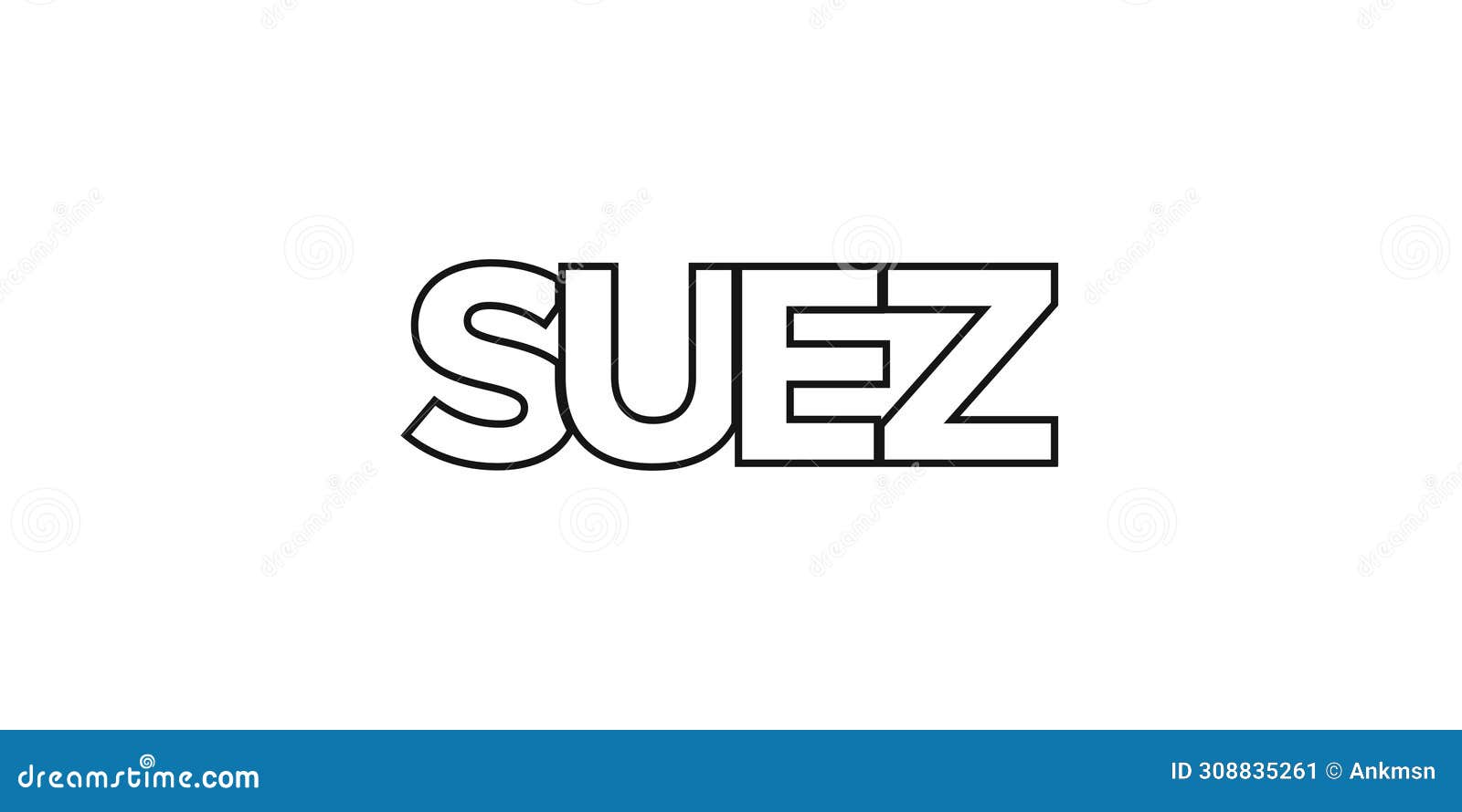 Suez in the Egypt Emblem. the Design Features a Geometric Style, Vector ...