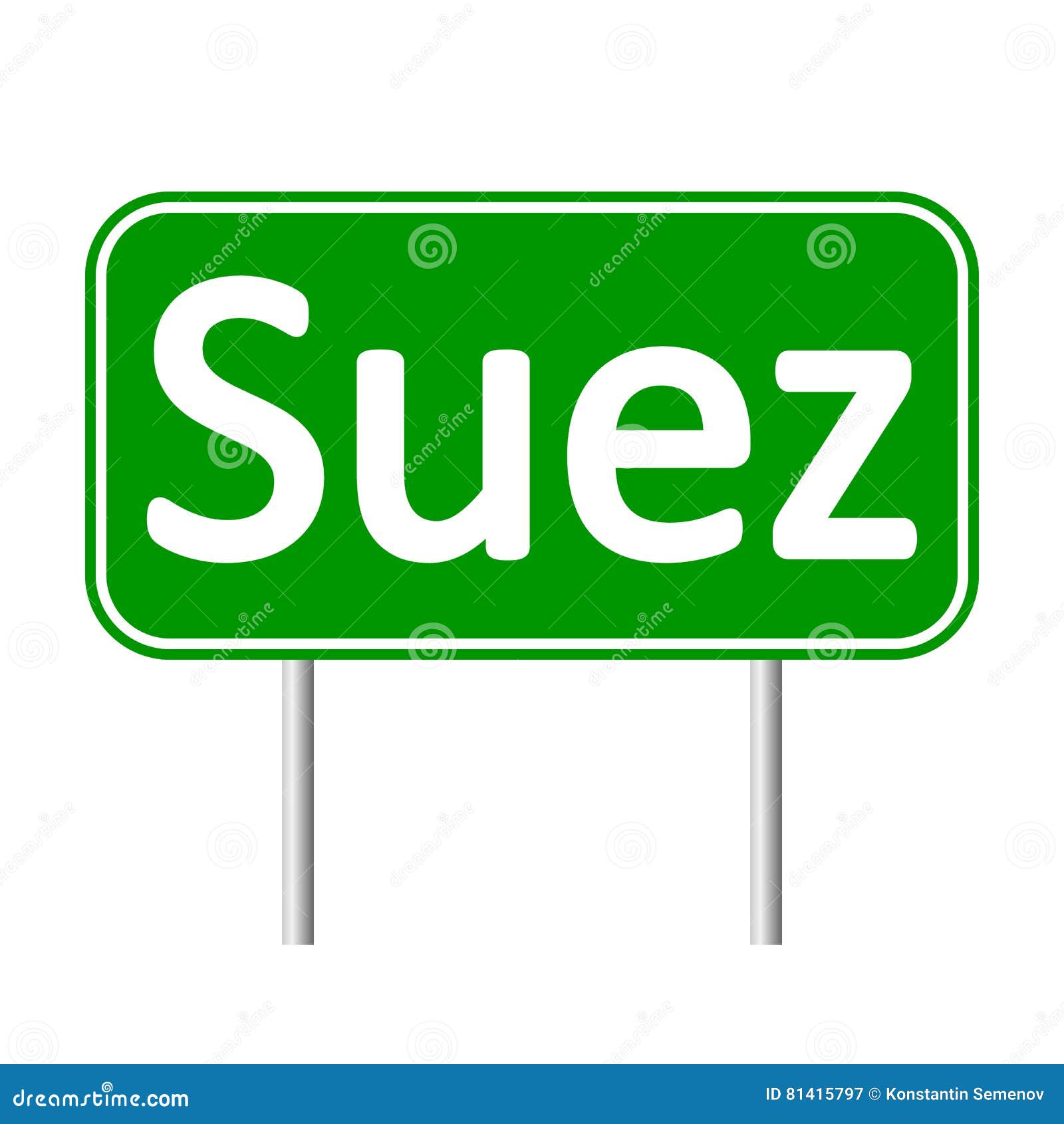 Suez Road Sign. Royalty-Free Stock Photo | CartoonDealer.com #81415797