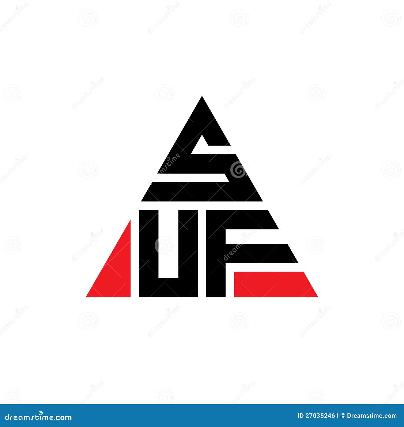 SUF Triangle Letter Logo Design with Triangle Shape. SUF Triangle Logo ...