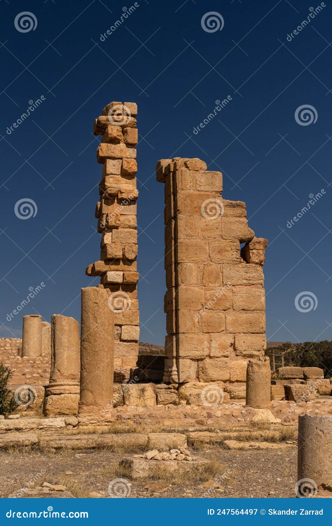 Sufetula Town, Modern Sbeitla, Tunisia Stock Image - Image of history ...