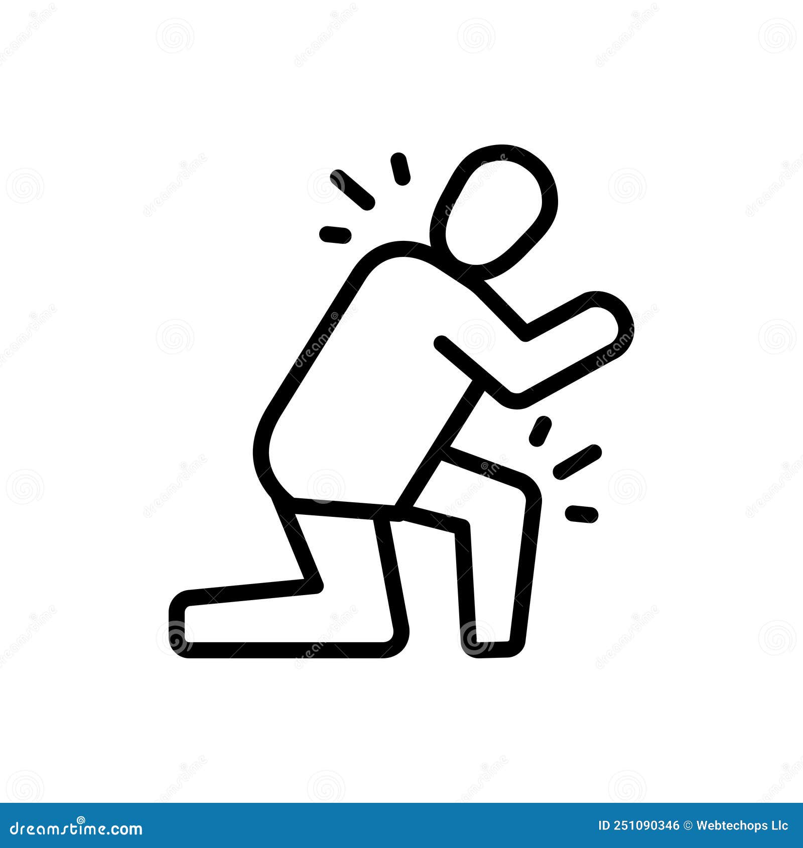 Mix Icon For Suffer, Pain And Suffering Vector Illustration ...