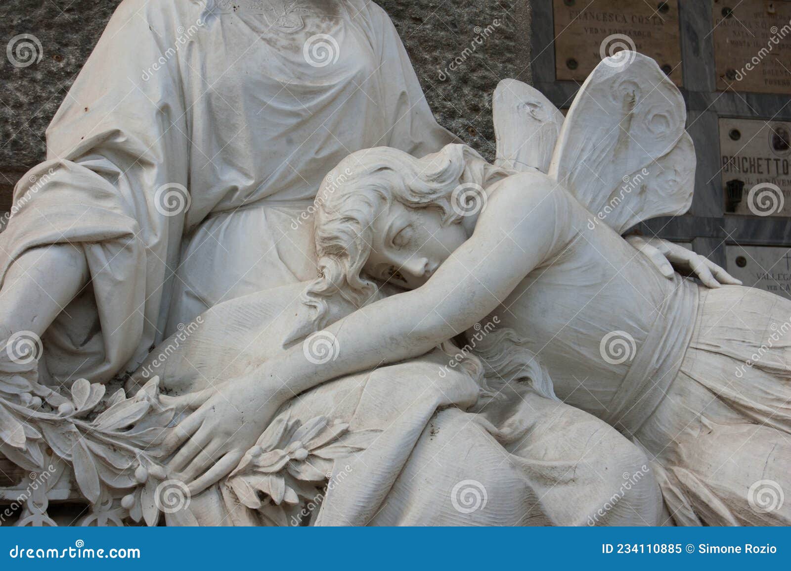 Suffering angel stock image. Image of portrait, tomb - 234110885