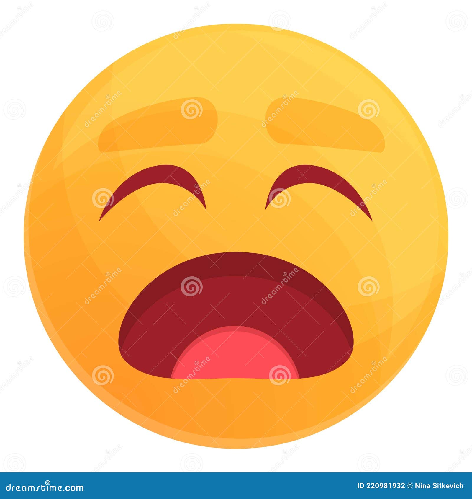 Suffering Emoticon Icon, Cartoon Style Stock Vector - Illustration of ...