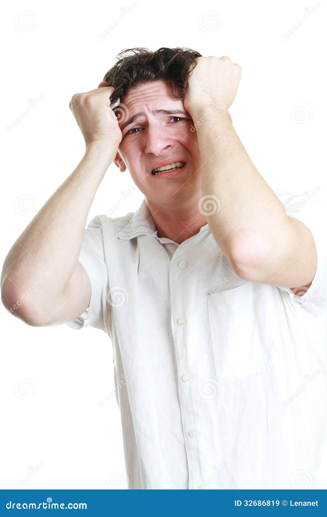 Suffering Man stock image. Image of stressed, anger, studio - 32686819