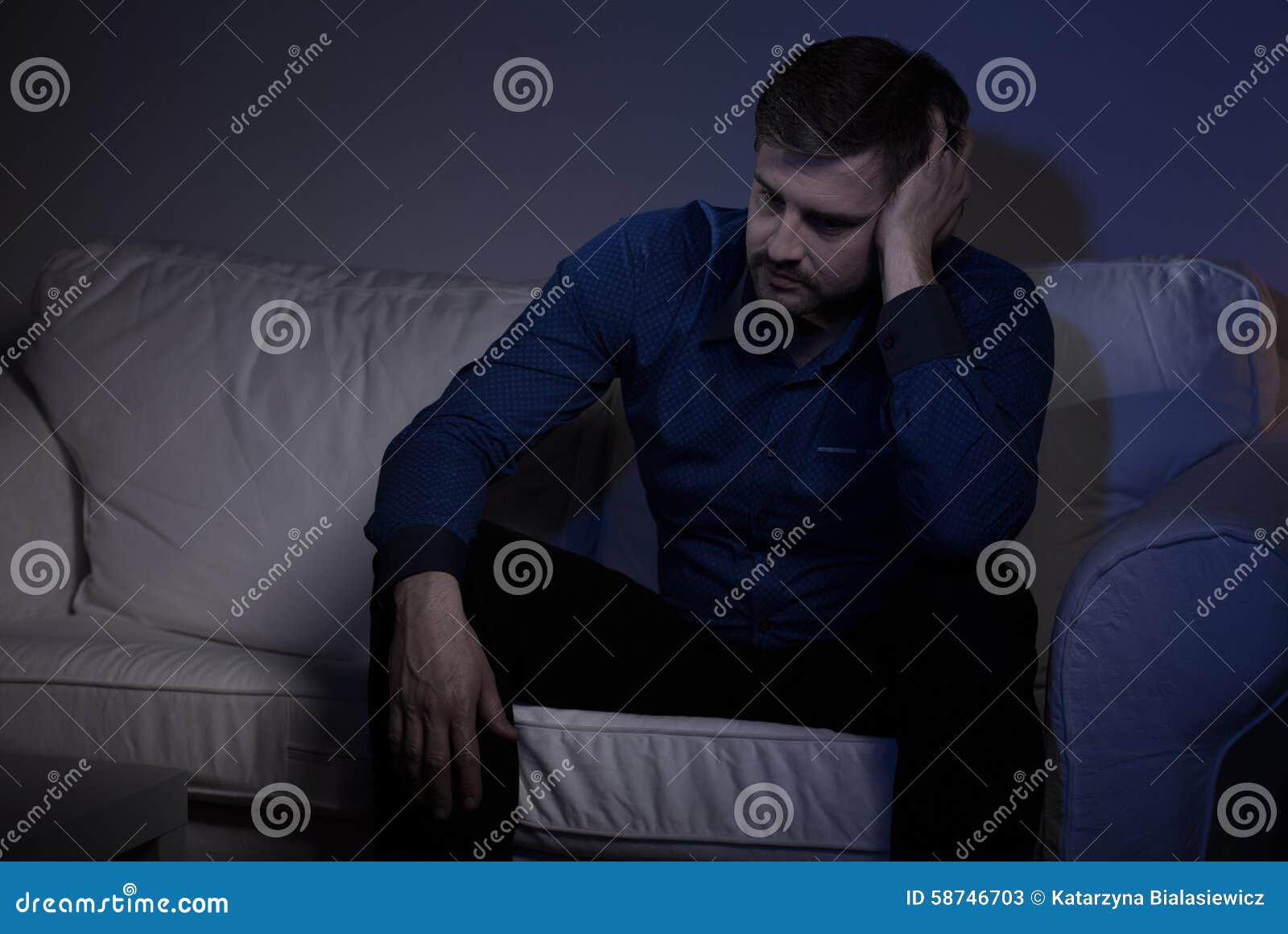Suffering Man Secluded from Society Stock Image - Image of dejection ...