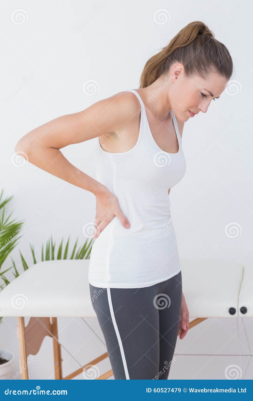Suffering Patient Touching His Back Stock Image - Image of pain ...