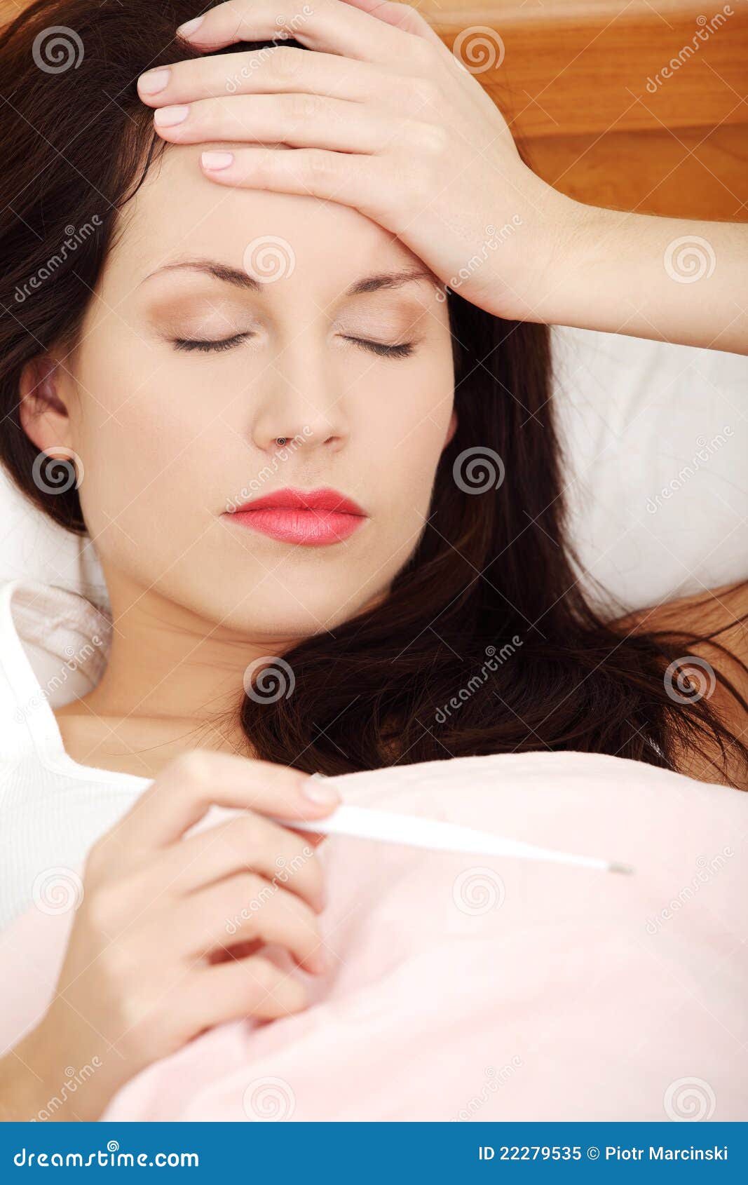 Suffering Woman Having a Cold. Stock Image - Image of medical, hand ...
