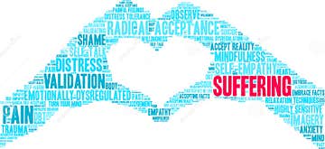 Suffering Word Cloud stock vector. Illustration of destructive - 217989641