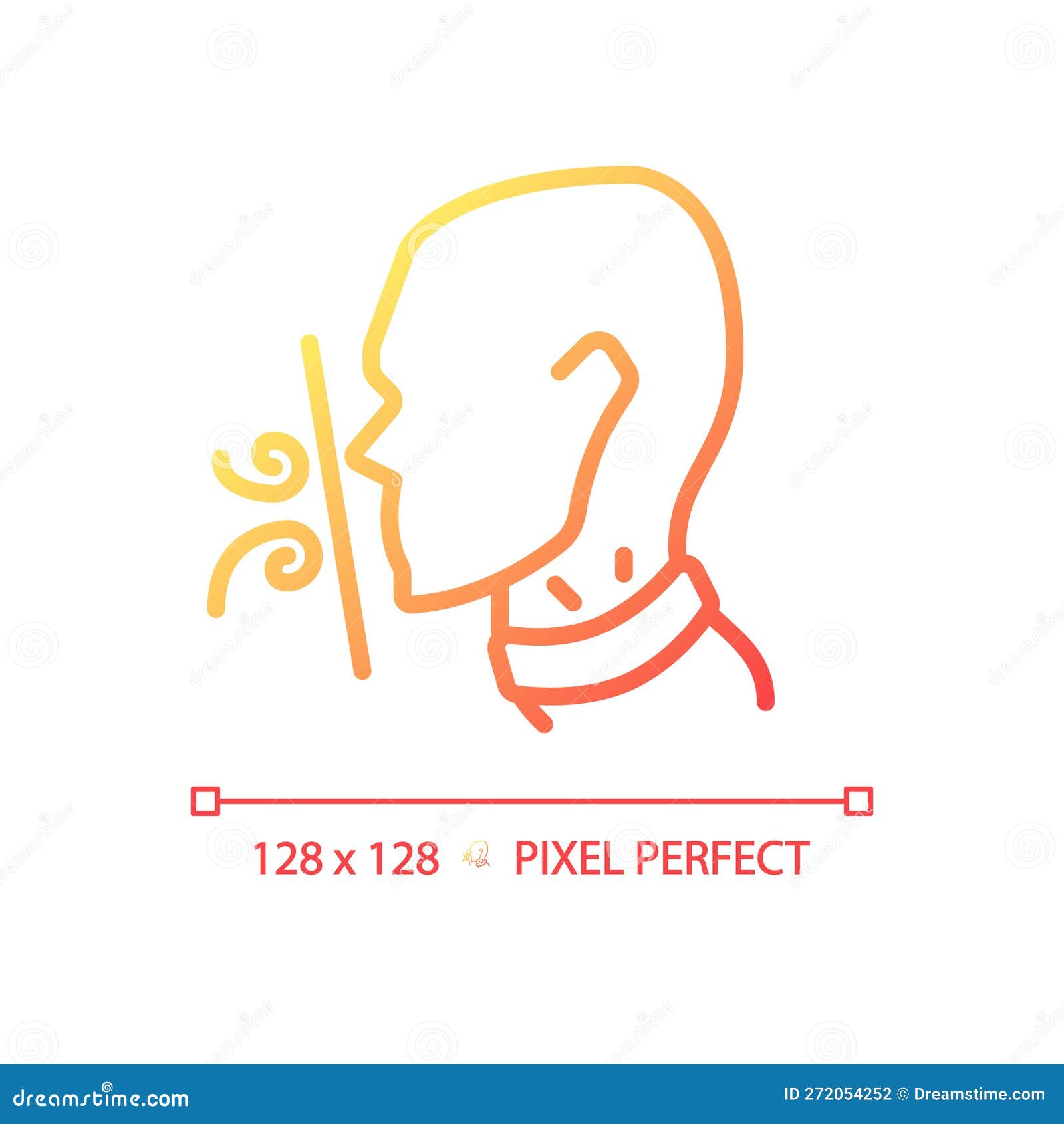 Suffocation Pixel Perfect Gradient Linear Vector Icon Stock Vector ...