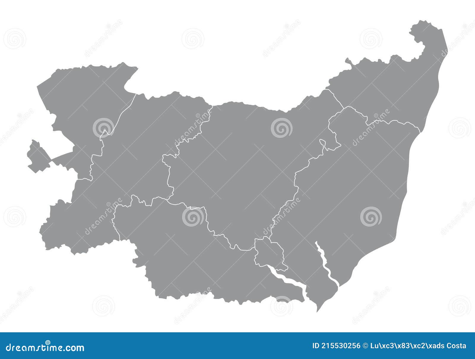 Suffolk County Administrative Map Stock Vector - Illustration of ...