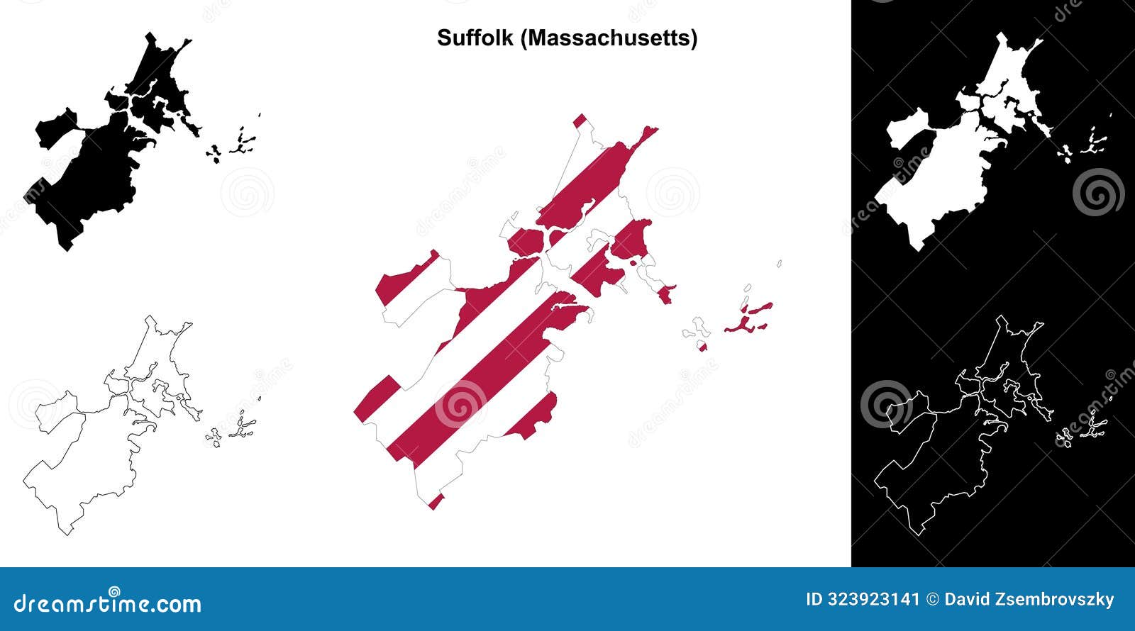 Suffolk outline map stock illustration. Illustration of massachusetts ...