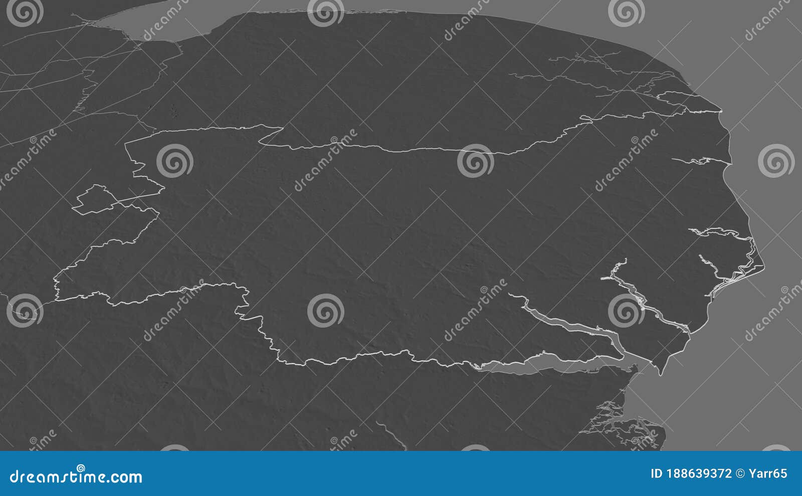 Suffolk, England - Outlined. Bilevel Stock Illustration - Illustration ...
