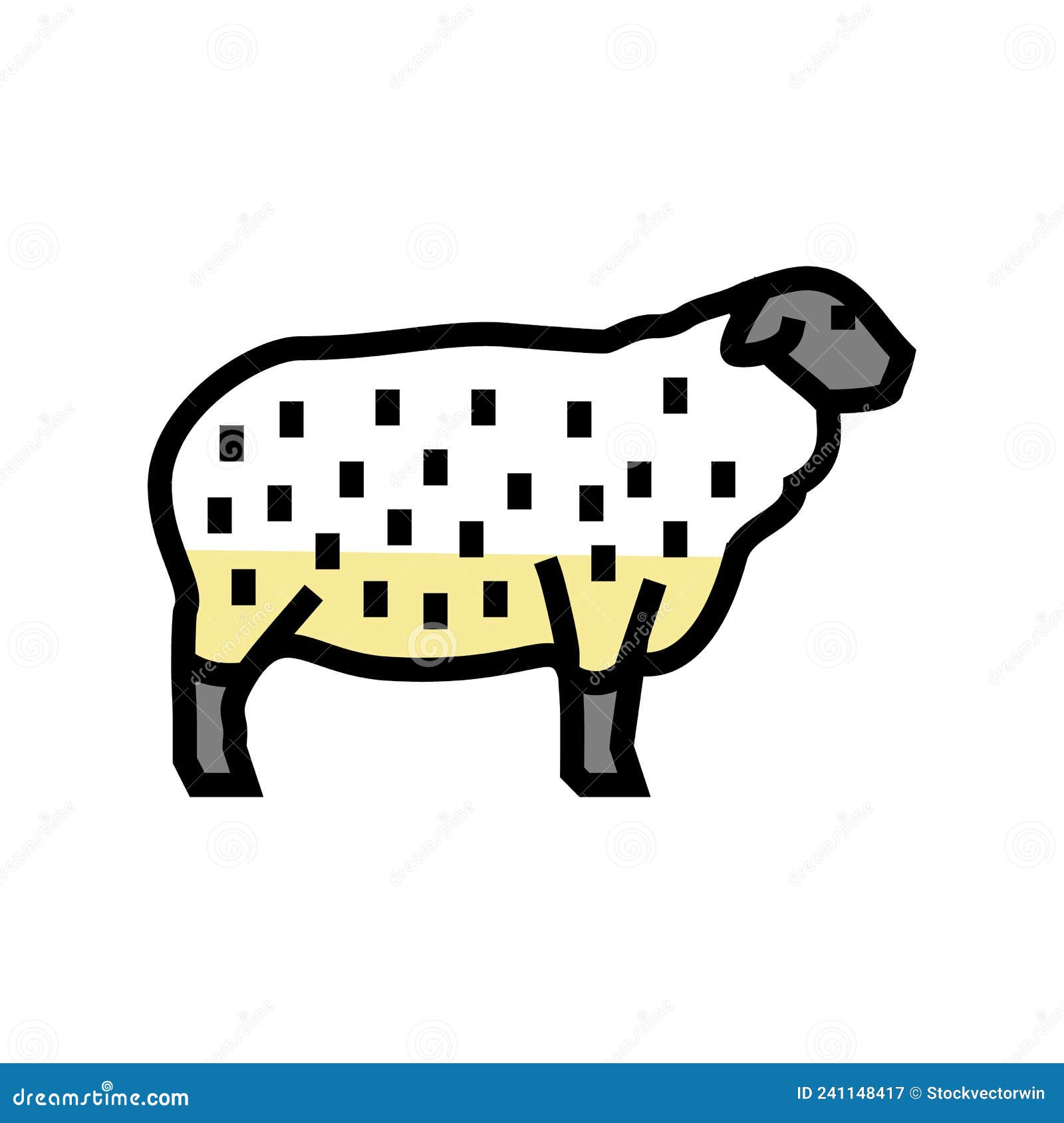 Suffolk Sheep Color Icon Vector Illustration Stock Vector ... Suffolk Sheep Color Icon Vector Illustration Stock Vector ...