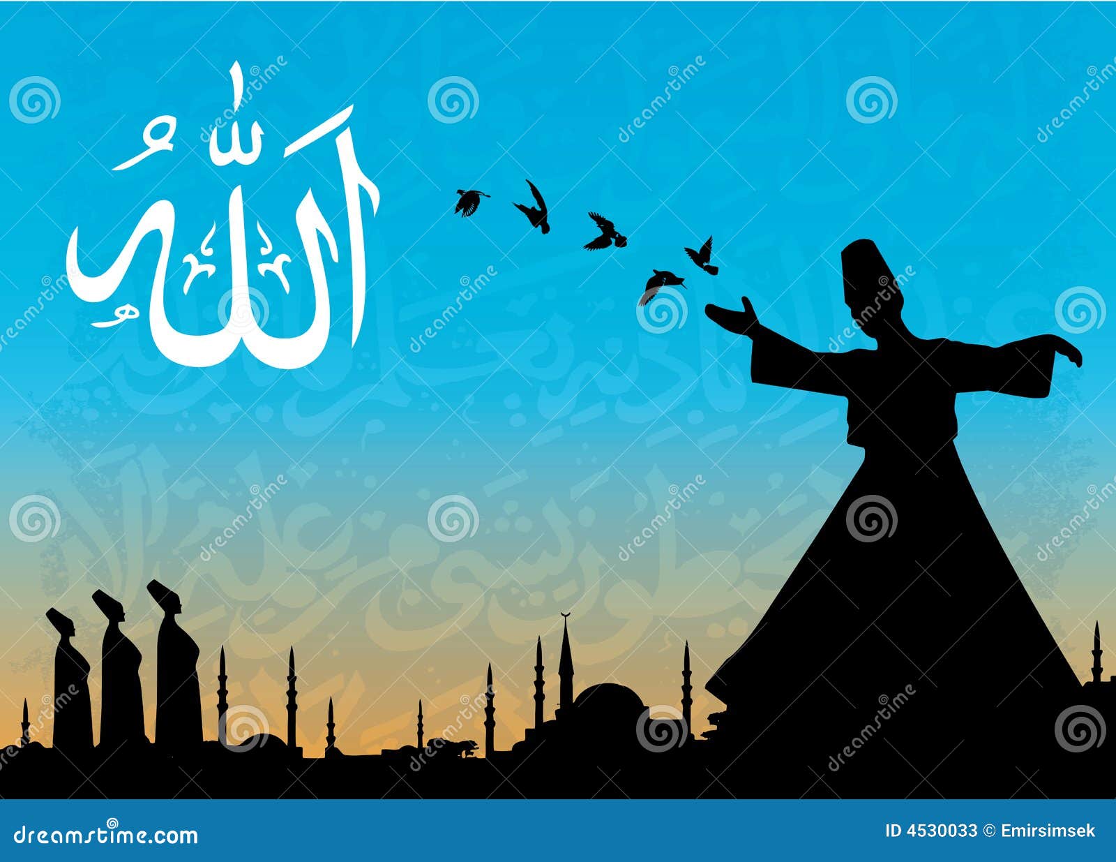 Sufism stock vector. Illustration of islam, culture, energy - 4530033