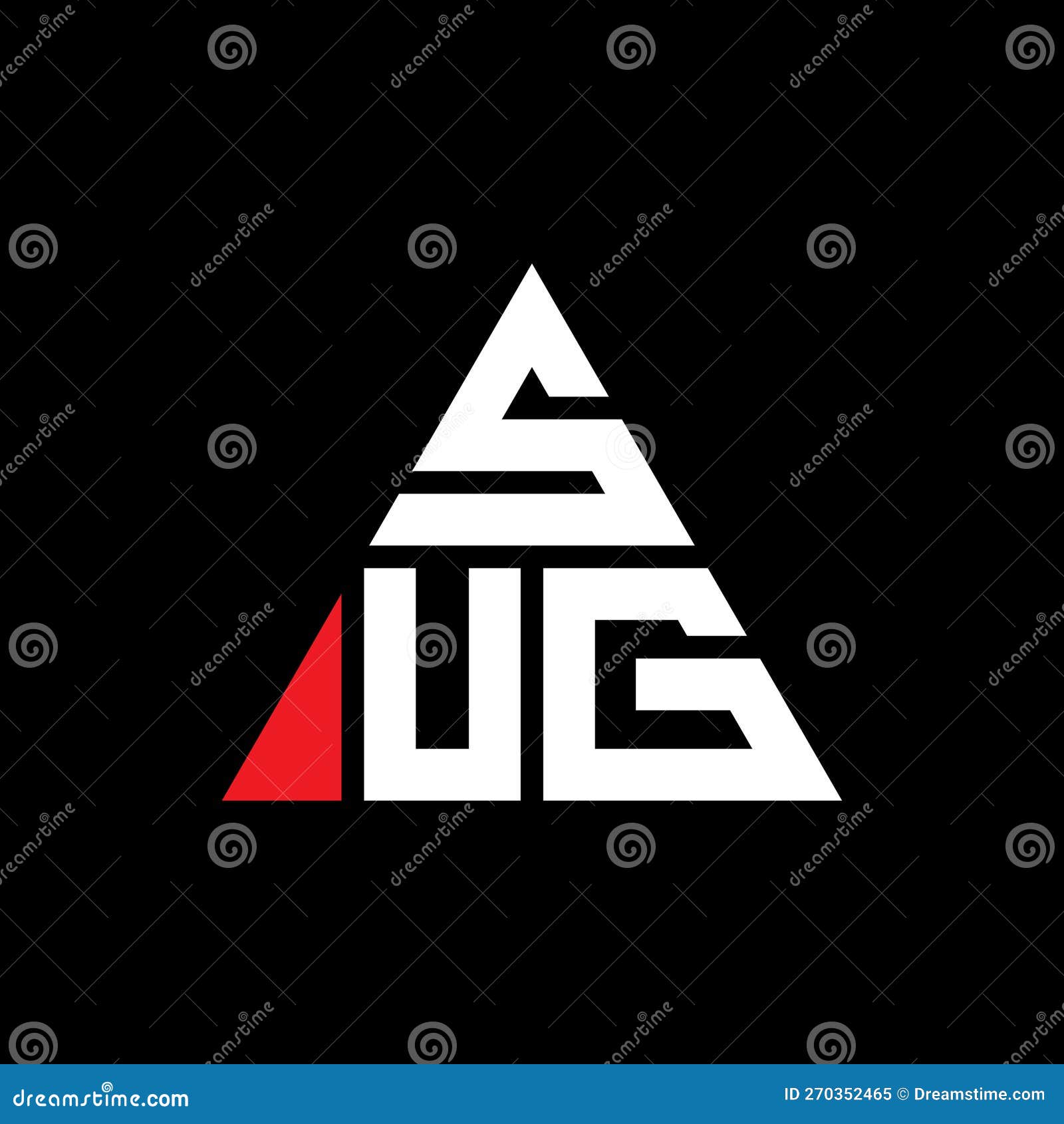 SUG Triangle Letter Logo Design with Triangle Shape. SUG Triangle Logo ...