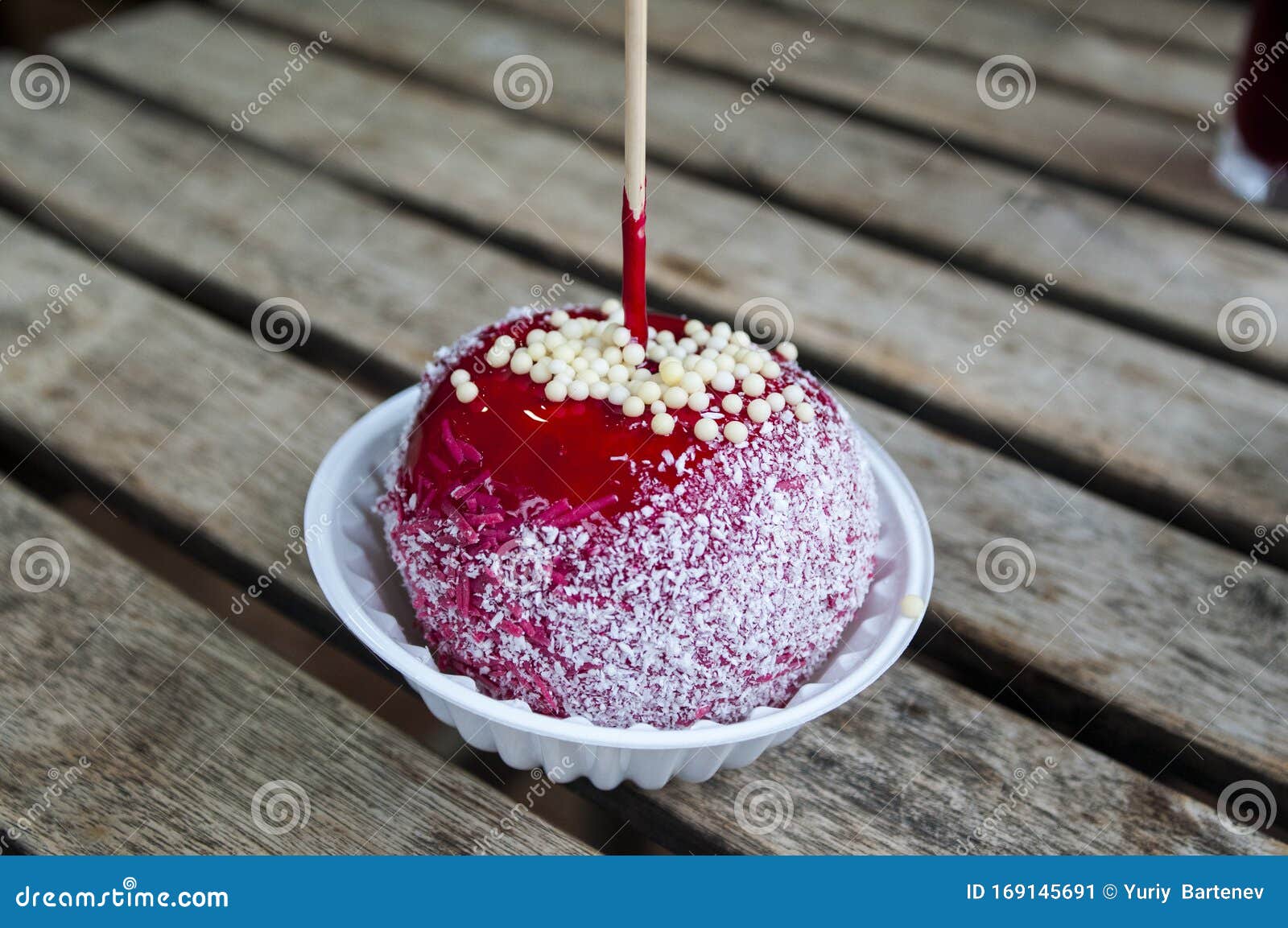 Sugar Apple with Red Icing. Sweet Candy Apple Stock Image - Image of ...