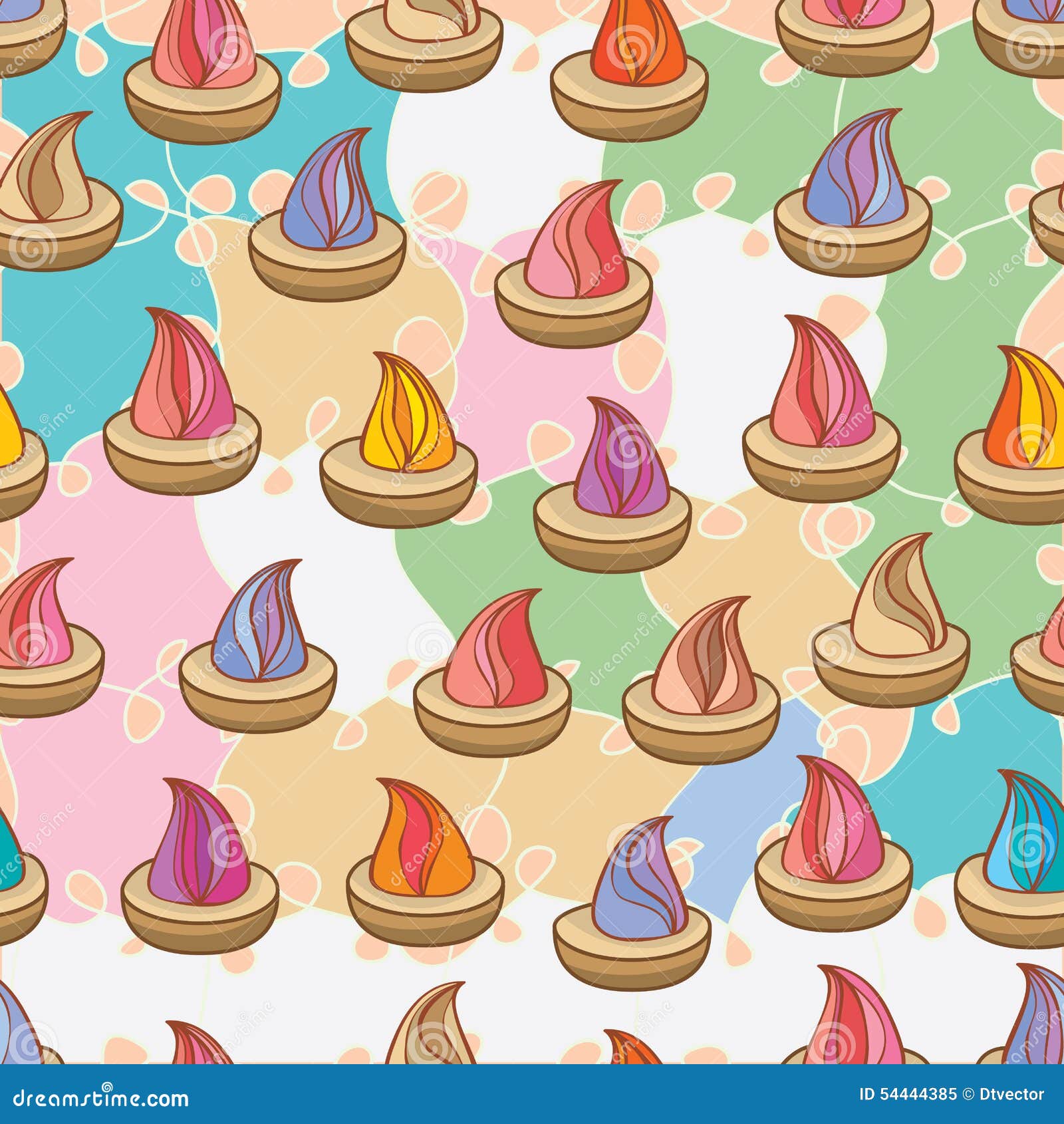 Sugar Biscuit Seamless Pattern Stock Vector - Illustration of cover ...