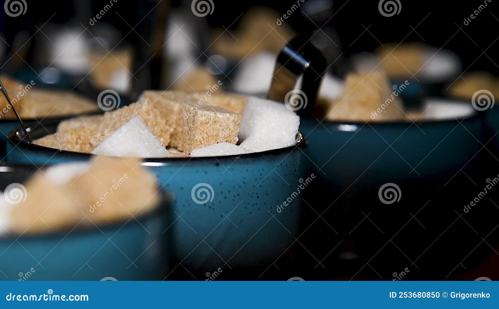 Sugar Bowls on the Table in the Restaurant Stock Footage - Video of ...