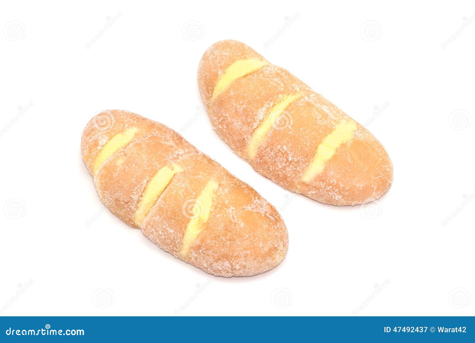 Sugar Butter Bread on White Background Stock Image - Image of yellow ...