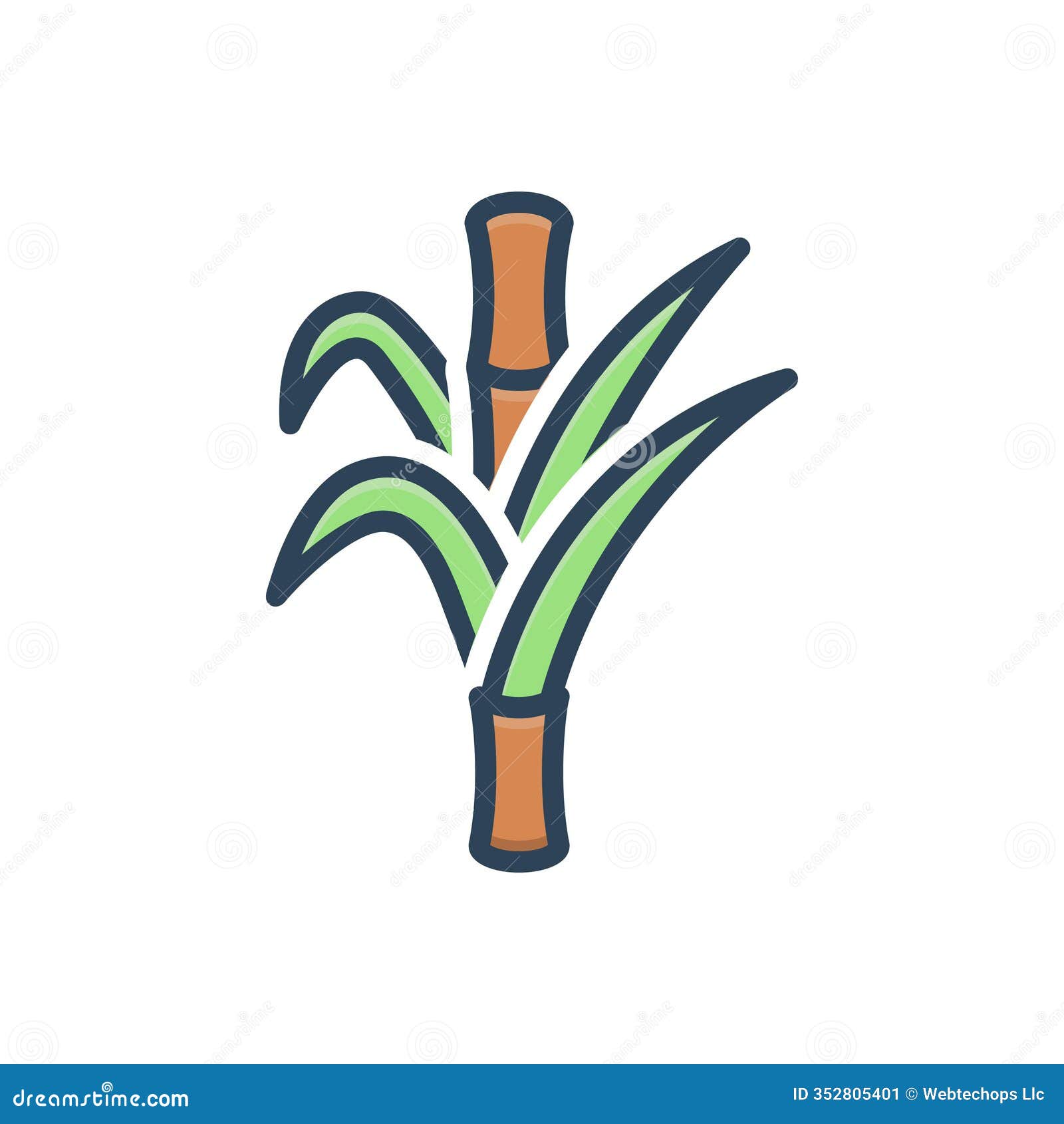 Color Illustration Icon for Sugar Cane, Sugar and Farming Stock ...