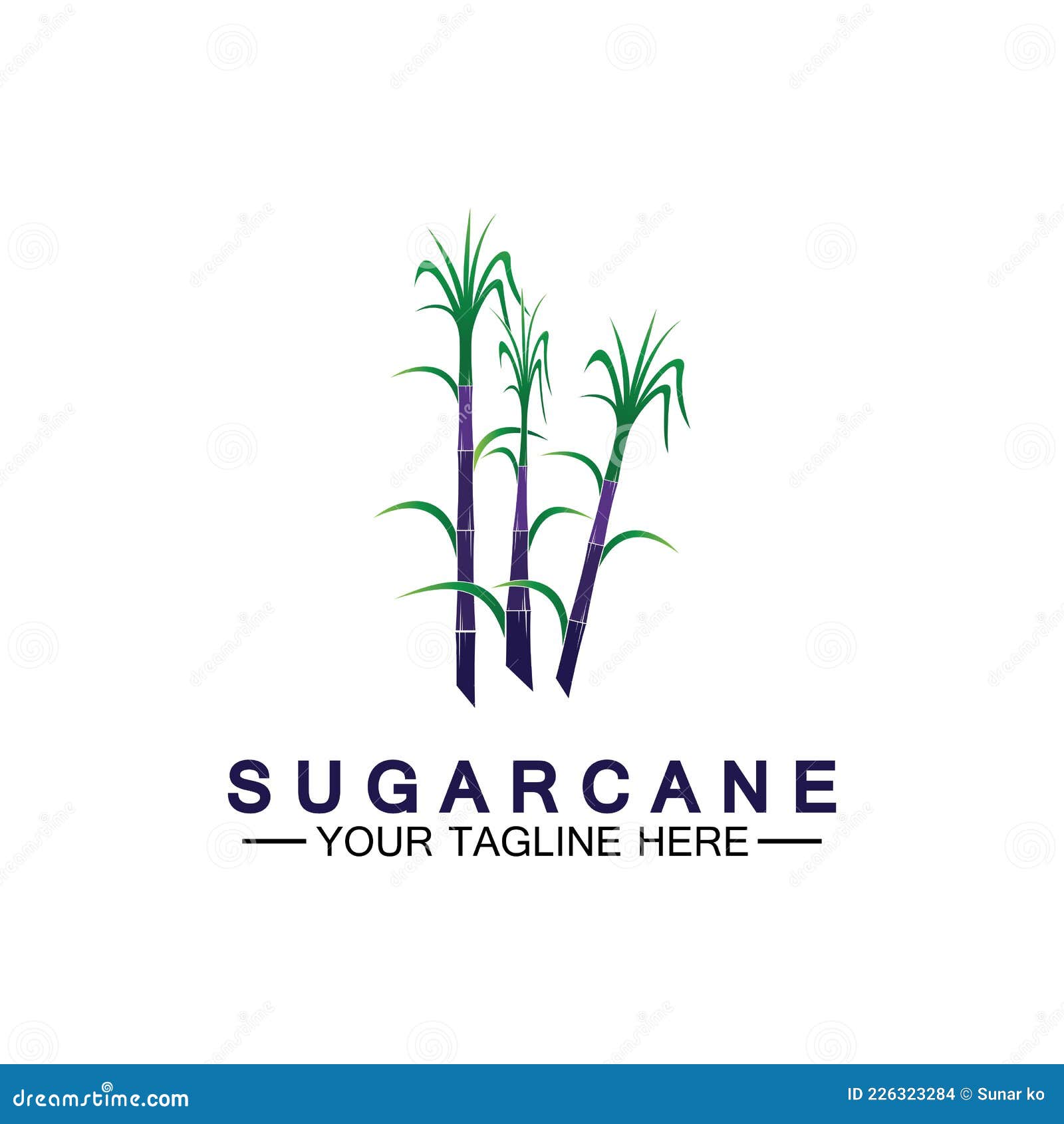 Sugar Cane Logo Icon Symbol Vector Illustration Design Template Stock ...