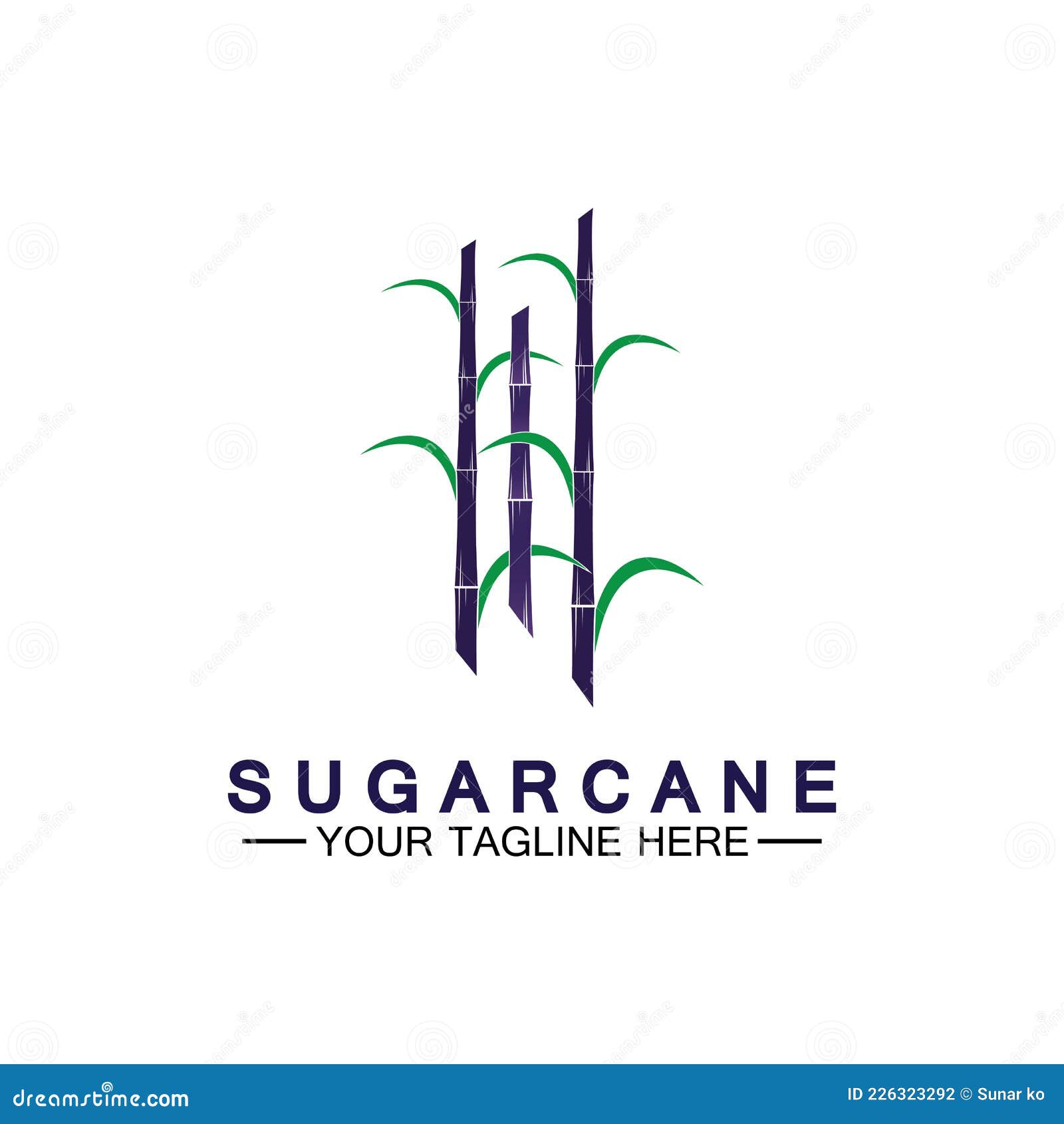 Sugar Cane Logo Icon Symbol Vector Illustration Design Template Stock ...