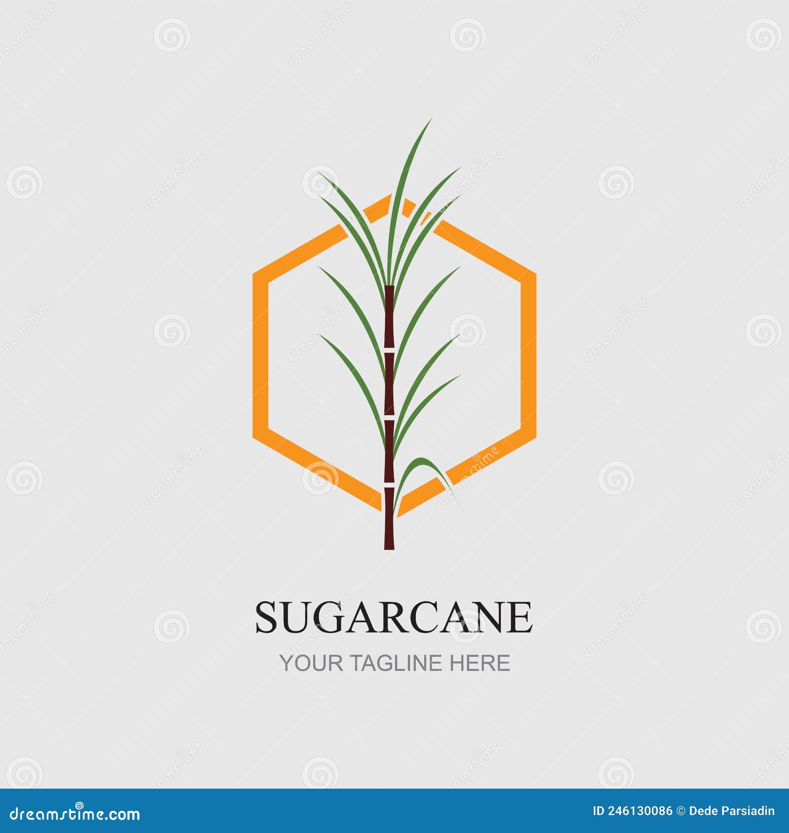 Sugar Cane Logo Icon Symbol Vector Illustration Design Template Stock ...
