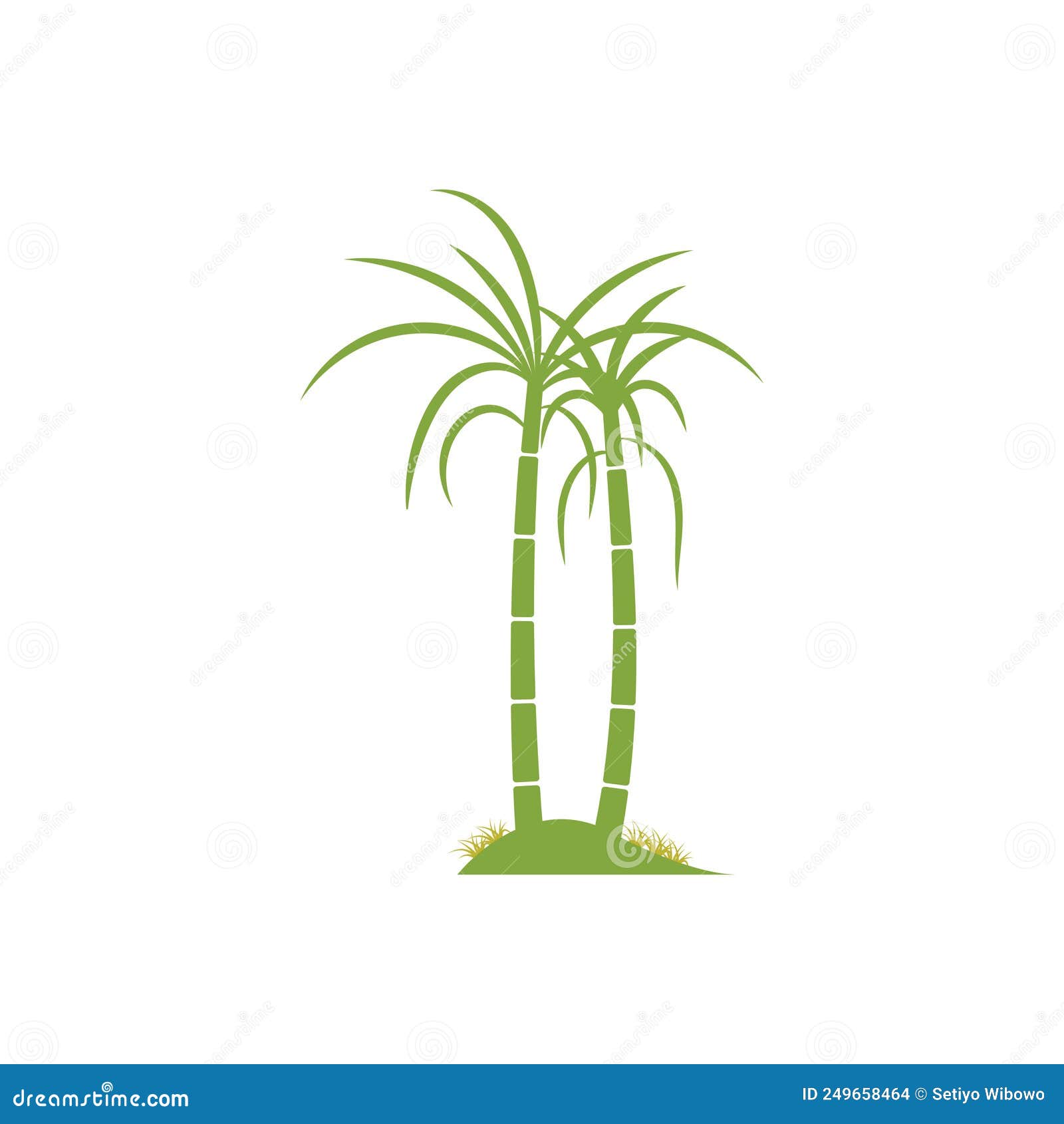 Sugar Cane Plant Logo Vector Illustration Design Stock Vector ...