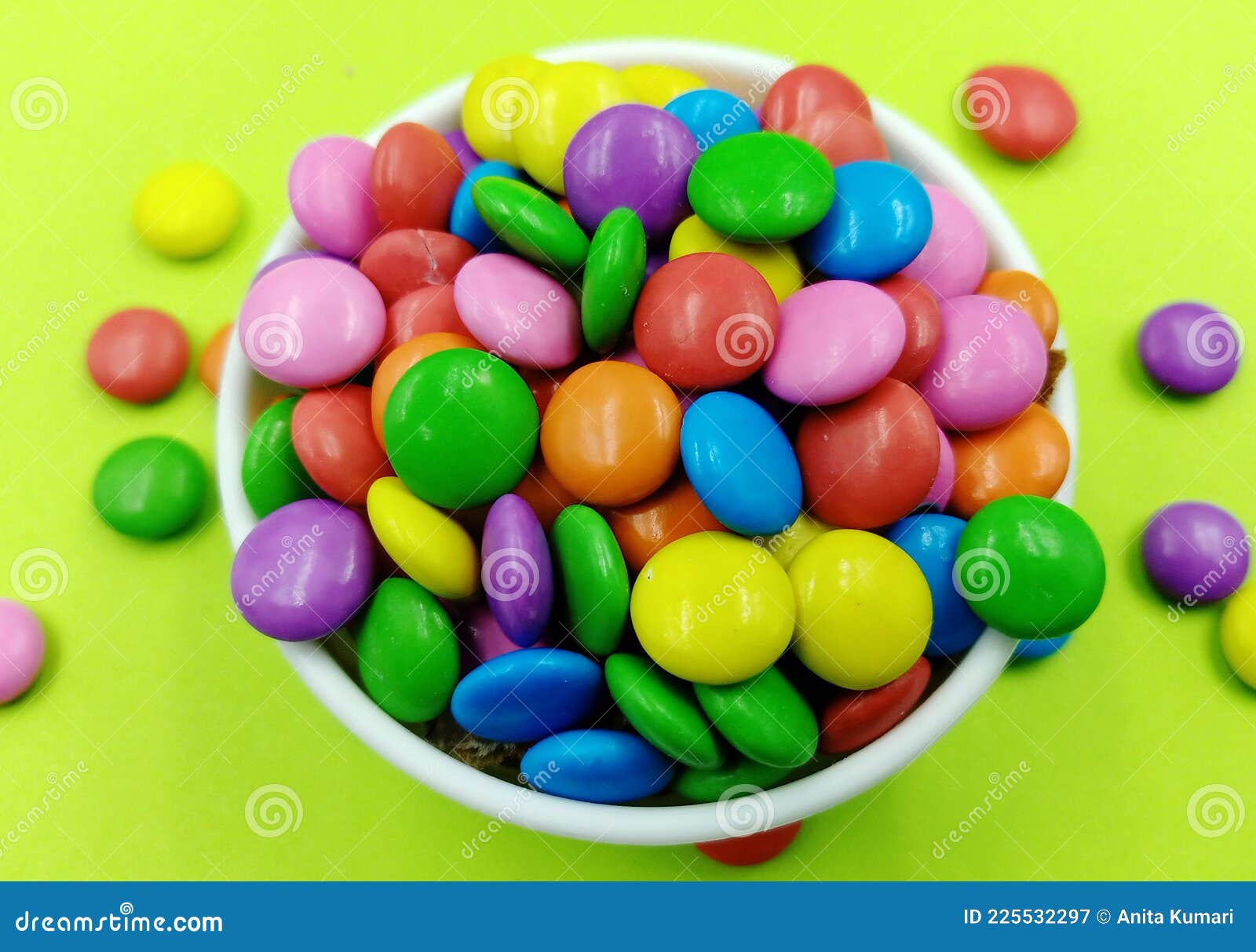 Sugar Coated Chocolate Gems Candy Stock Image - Image of cookie ...