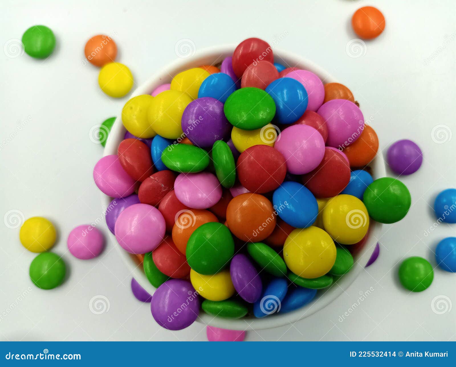 Sugar Coated Chocolate Gems Candy Stock Photo - Image of coated ...