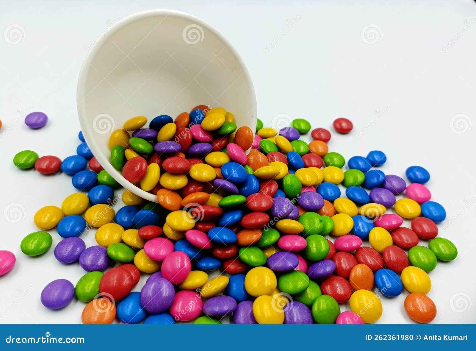 Sugar Coated Chocolate Gems Candy Stock Photo - Image of glass, coated ...