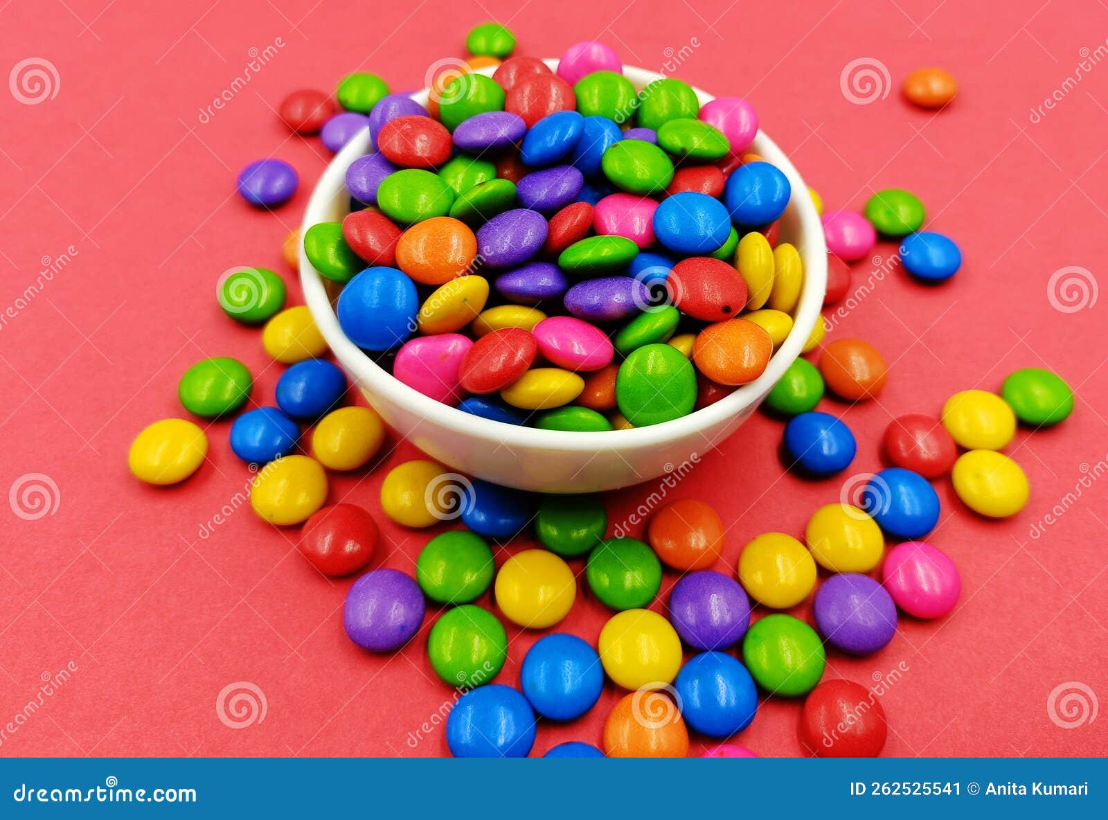 Sugar Coated Chocolate Gems Candy Stock Image - Image of confectionery ...