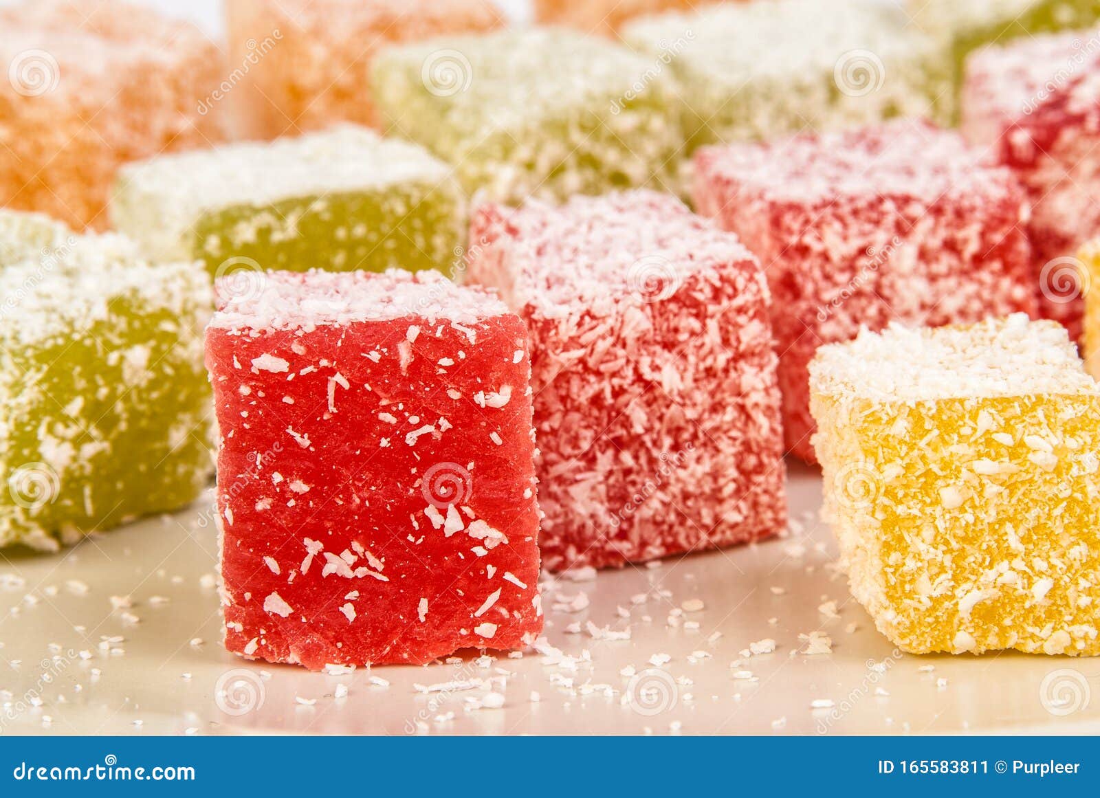 Sweet multicolored cubes stock image. Image of snack - 165583811