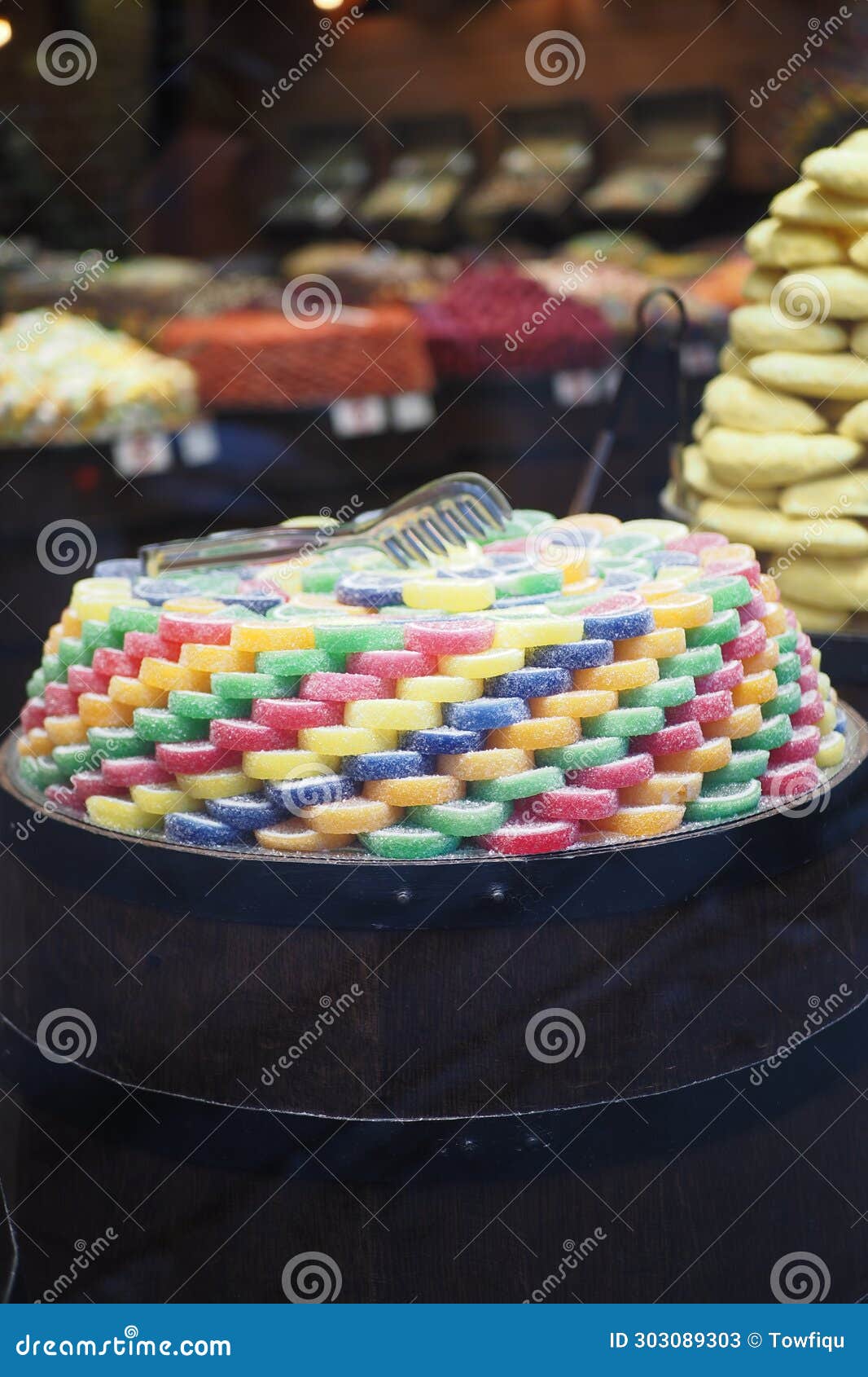 Sugar Coated Jelly Beans in the Form of Colored Sliced Fruit Stock ...