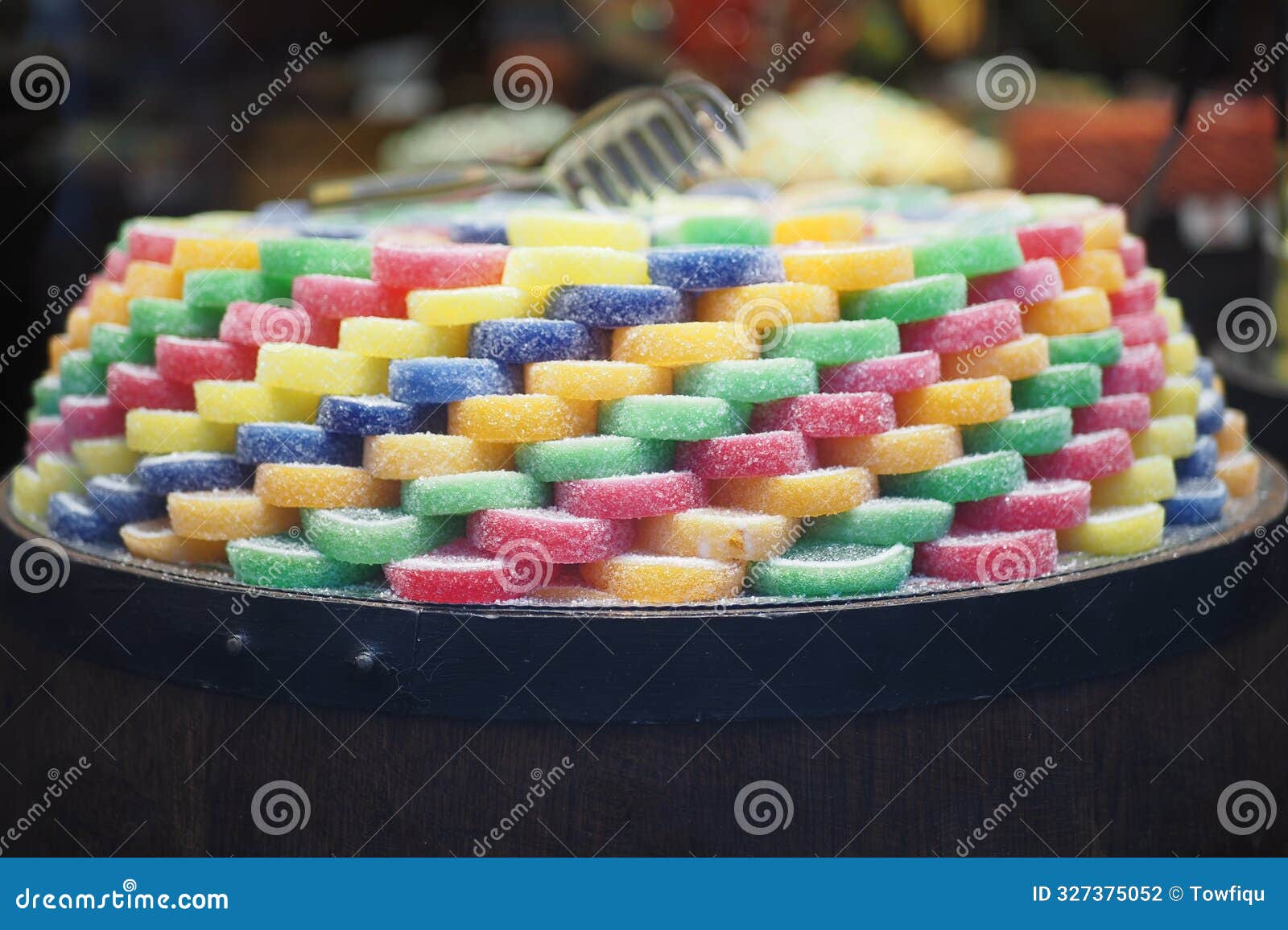 Sugar Coated Jelly Beans in the Form of Colored Sliced Fruit Stock ...