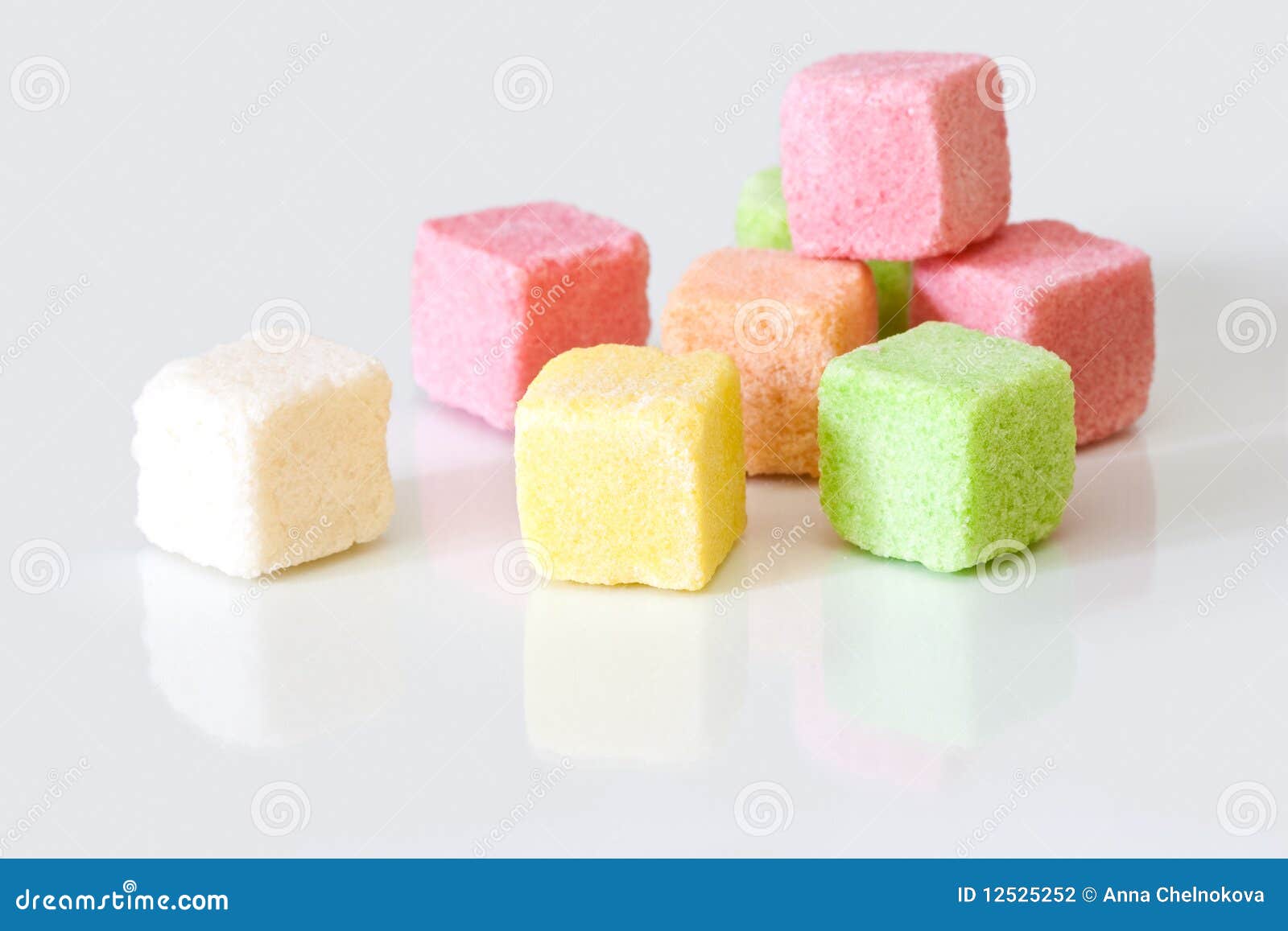 Sugar colored cubes. stock photo. Image of block, stack - 12525252