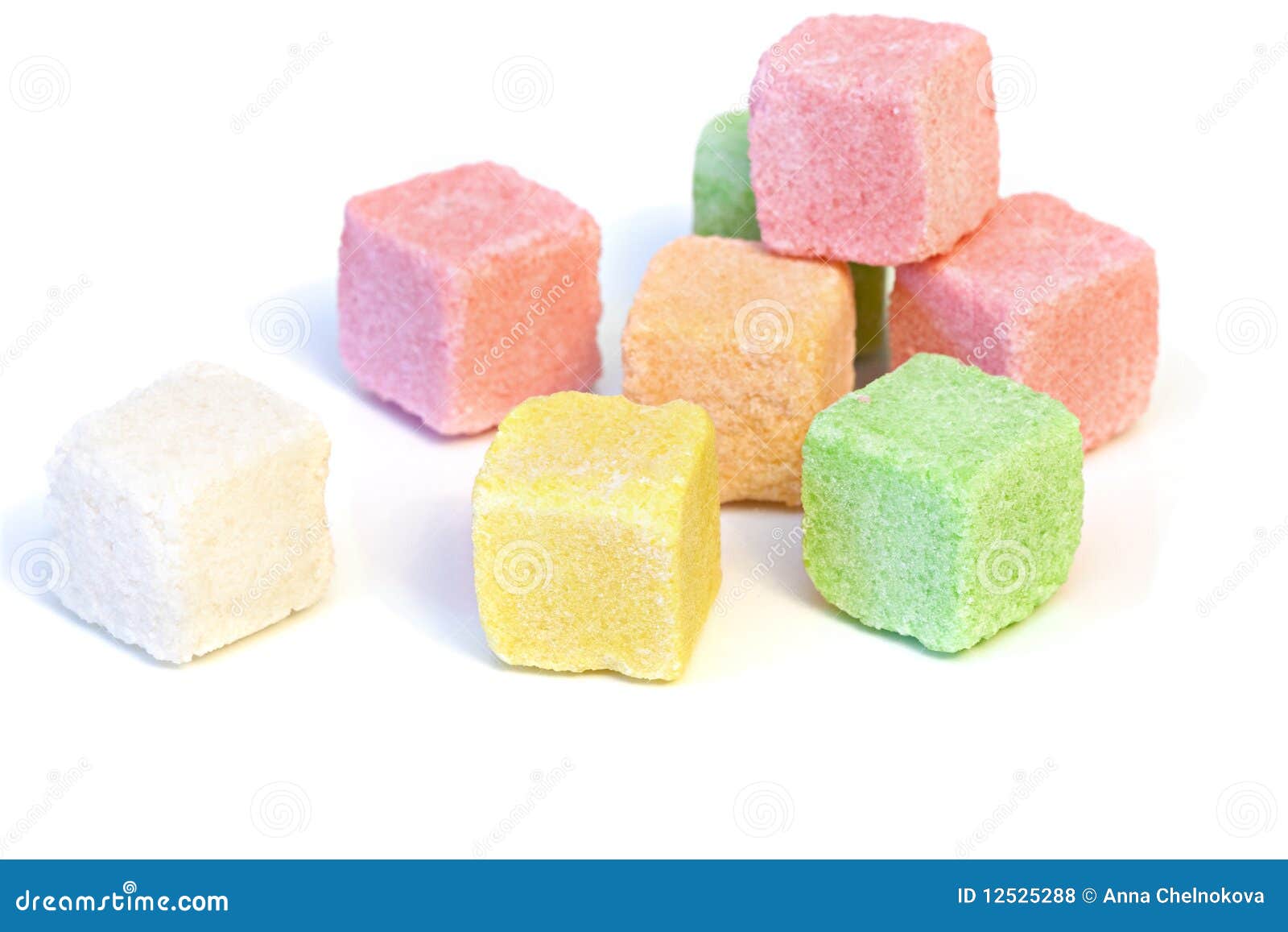 Sugar colored cubes. stock photo. Image of lump, pattern - 12525288