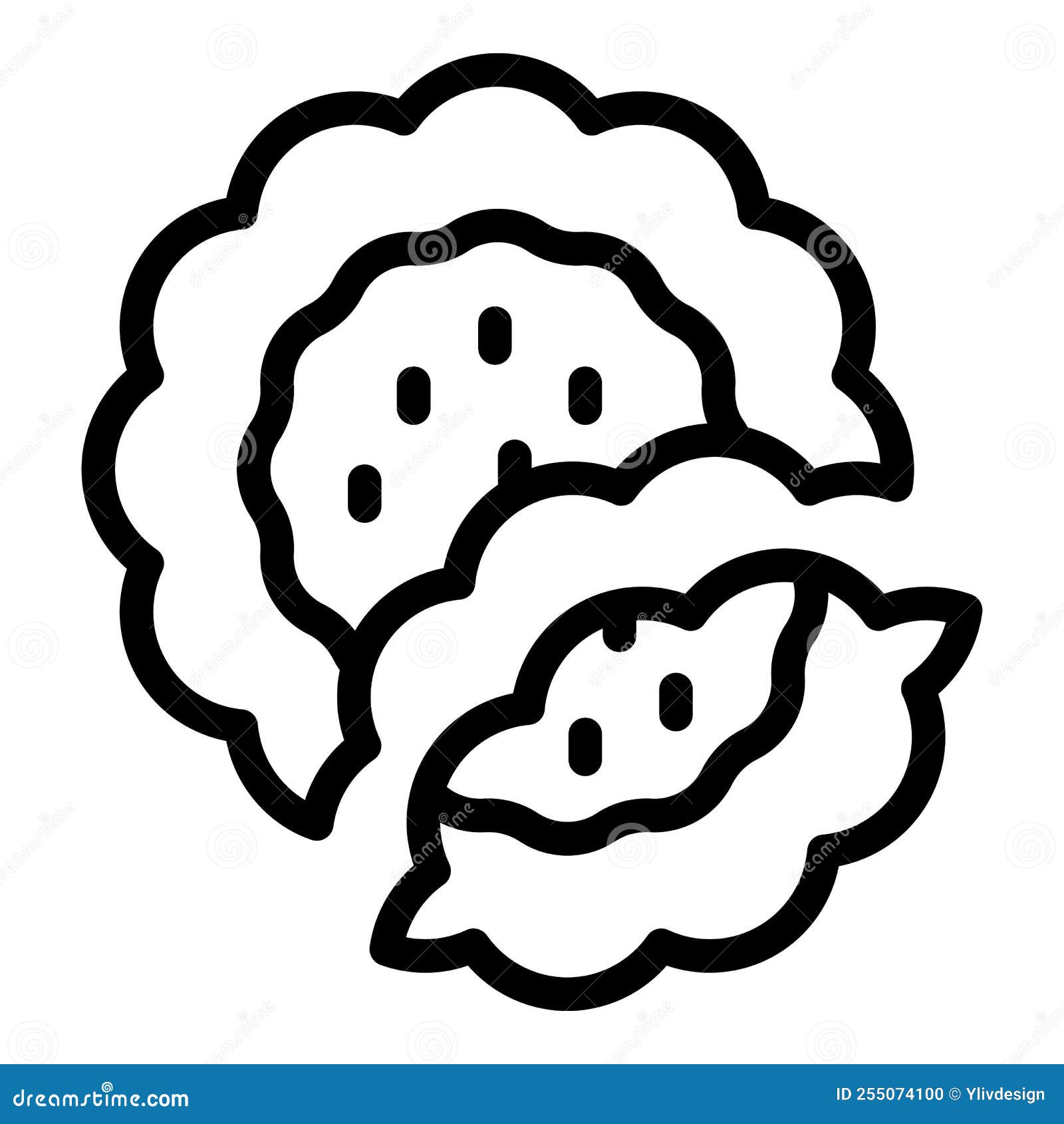 Sugar Cookie Icon Outline Vector. Cracker Food Stock Illustration ...
