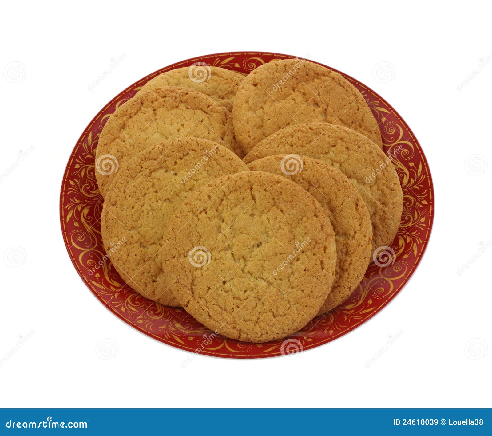 Sugar Cookies on Plate stock image. Image of plate, baked - 24610039