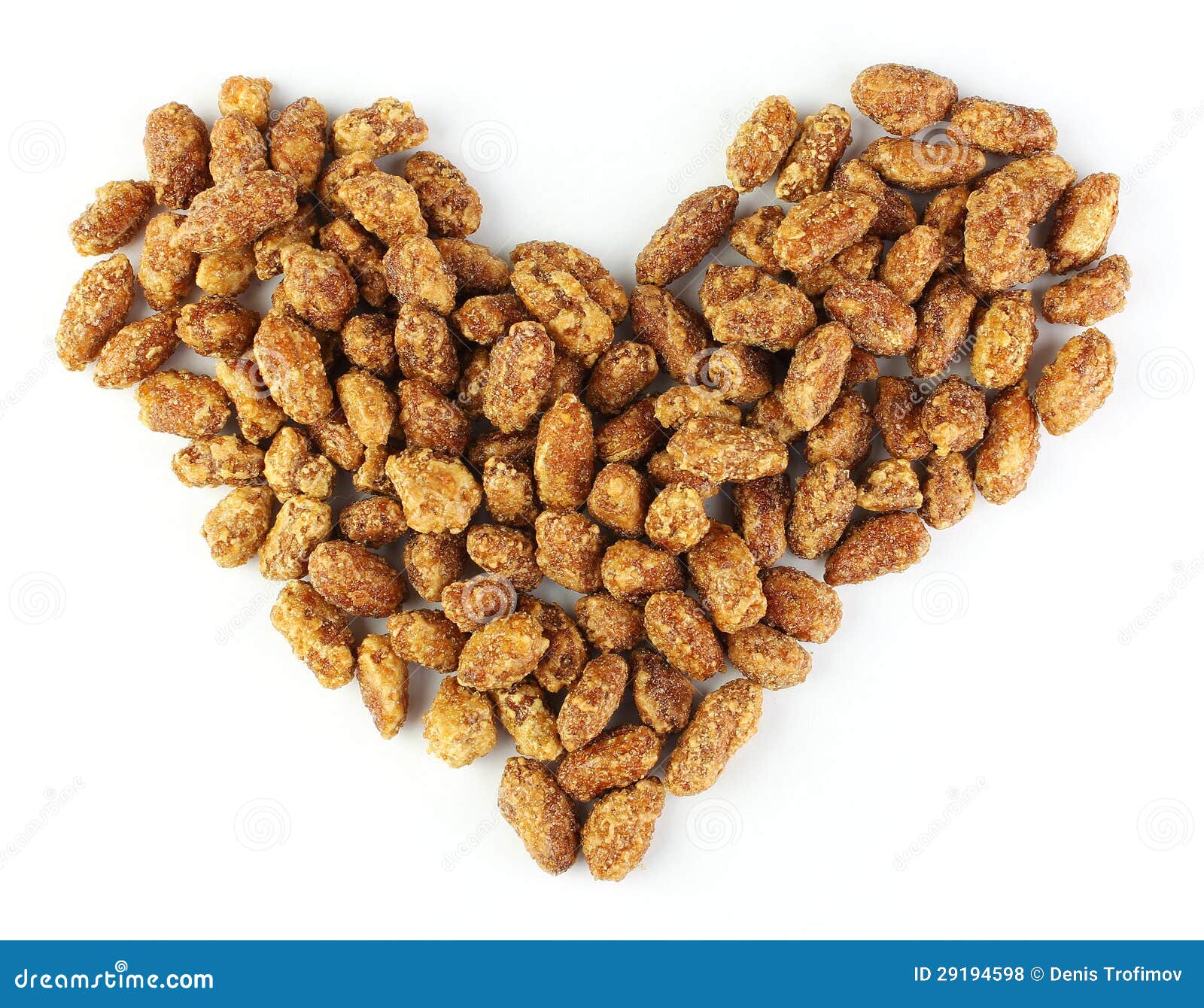 Sugar Covered Roasted Peanuts, Heart Stock Photo - Image of shot, honey ...