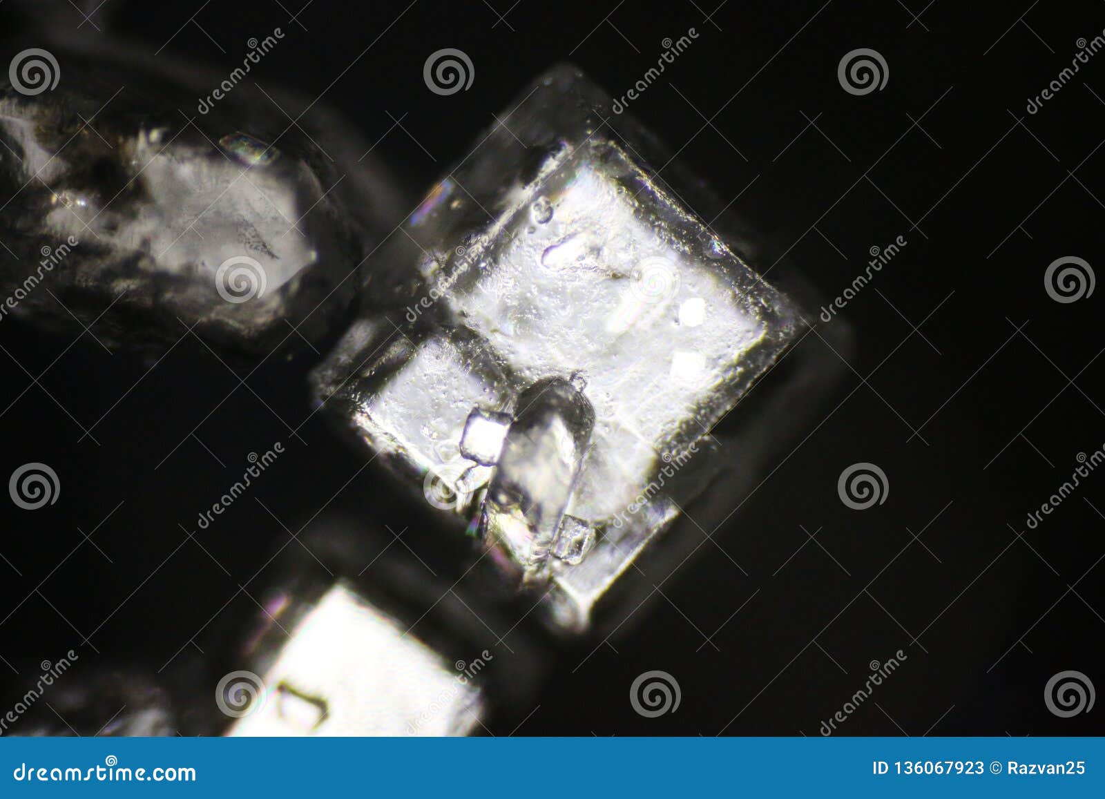 Sugar Crystals Under Polarized Light Microscope Stock Image - Image of ...