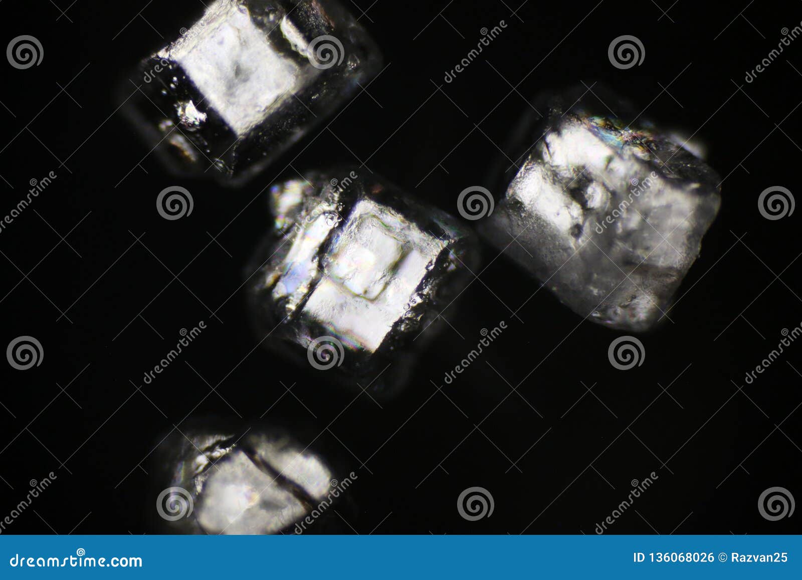 Sugar Crystals Under Polarized Light Microscope Stock Photo - Image of ...