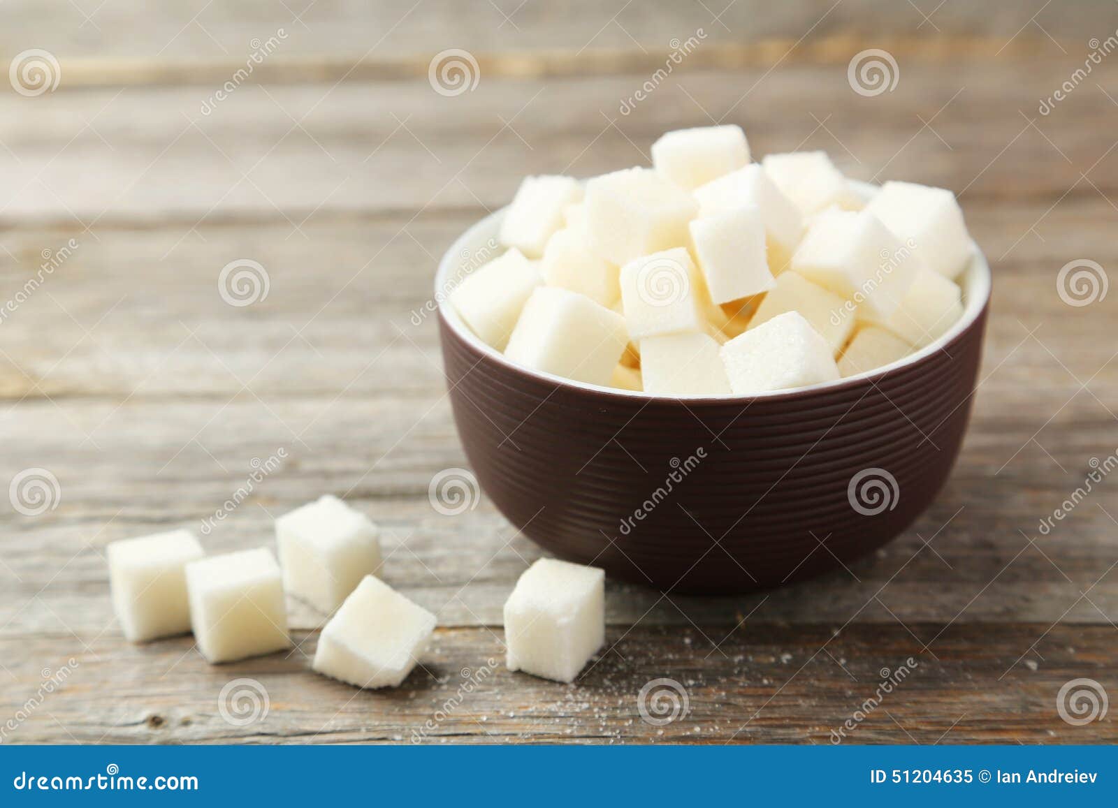 Sugar cubes in bowl stock image. Image of grained, diet - 51204635