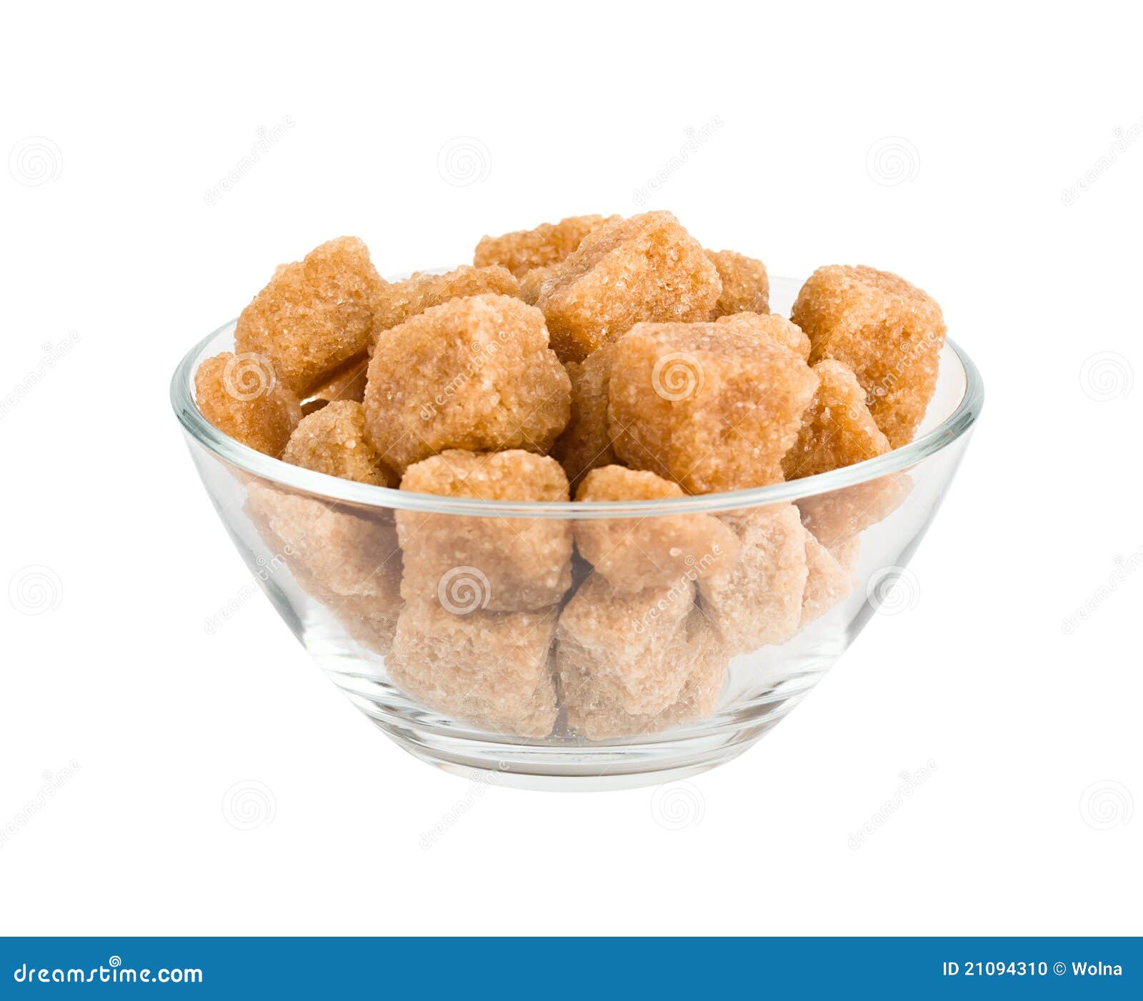 Sugar Cubes in a Bowl on a White Background Stock Photo - Image of ...